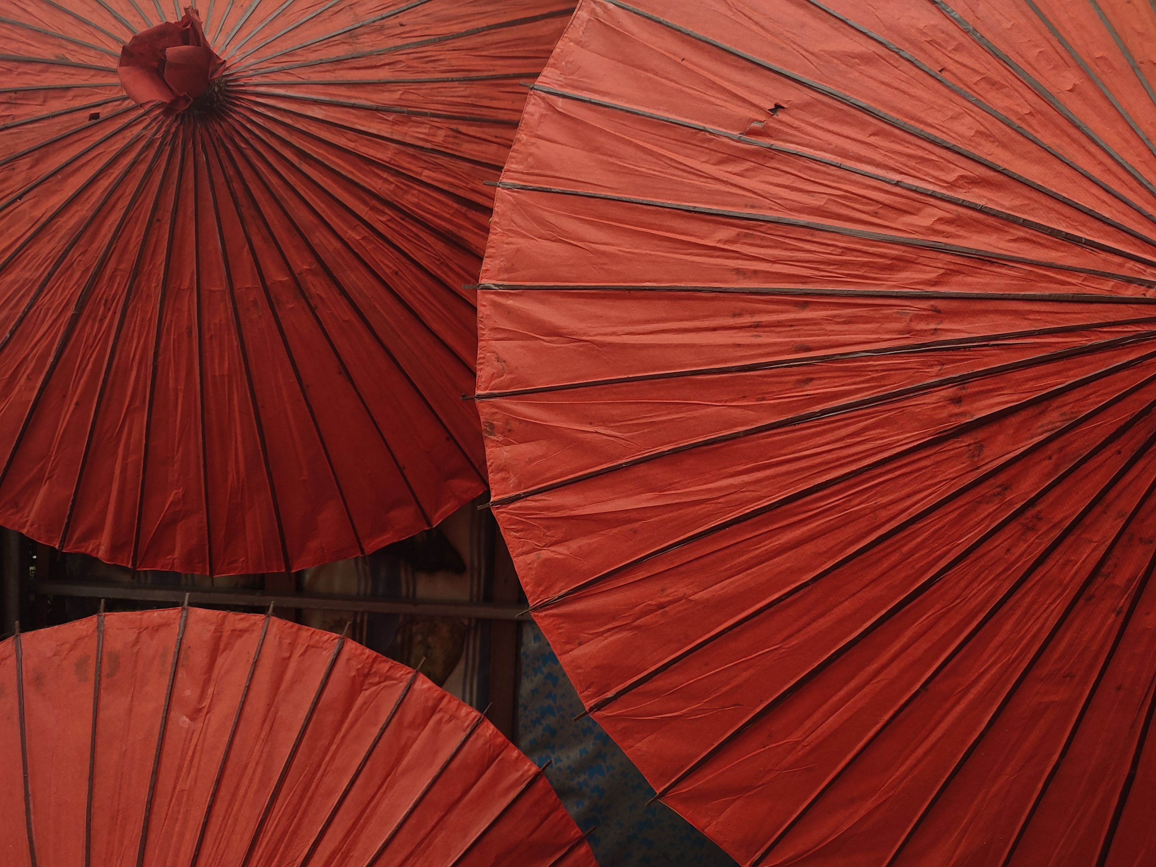Close-up Photo of Red Umbrellas · Free Stock Photo