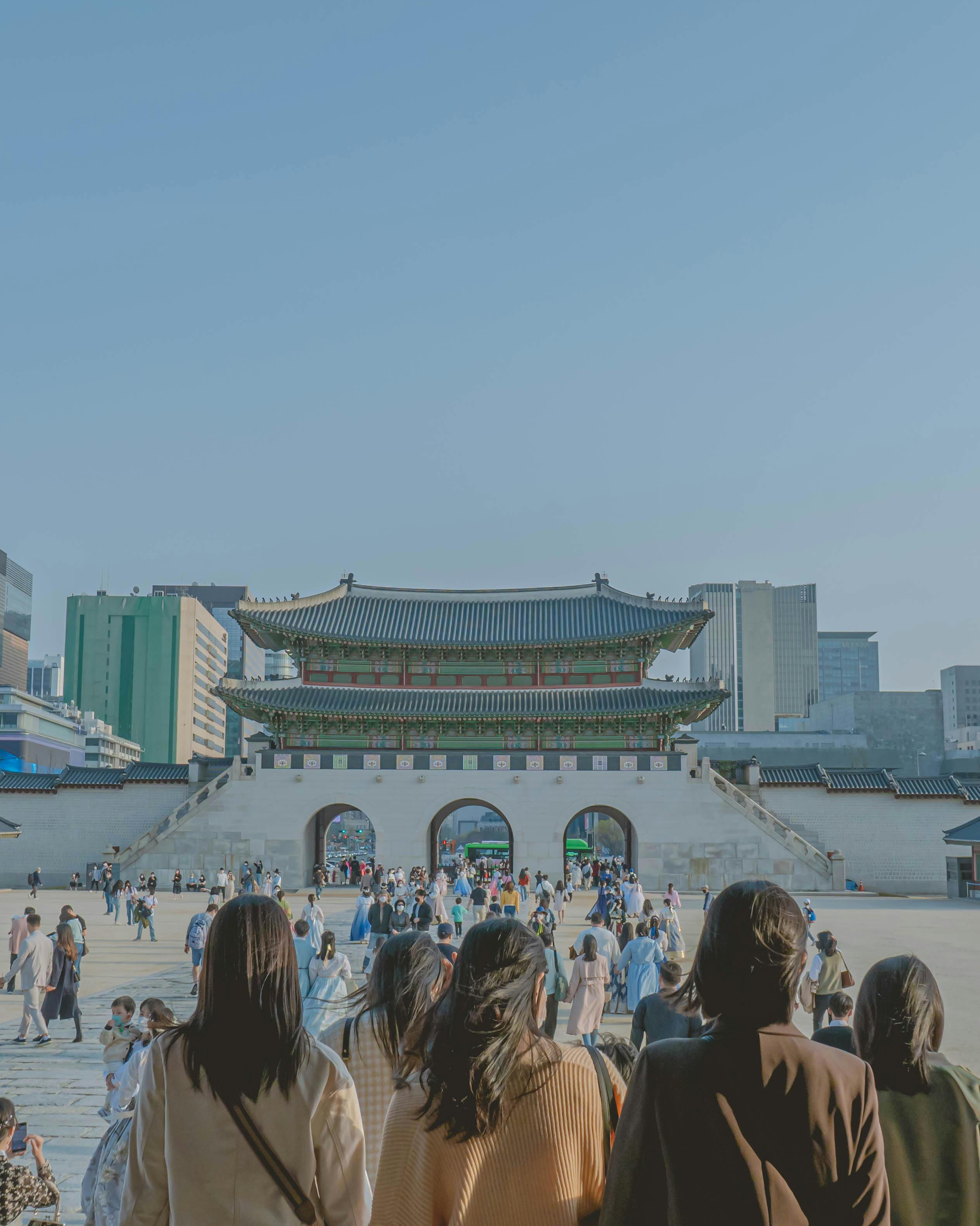 People on Square in Temple in City · Free Stock Photo