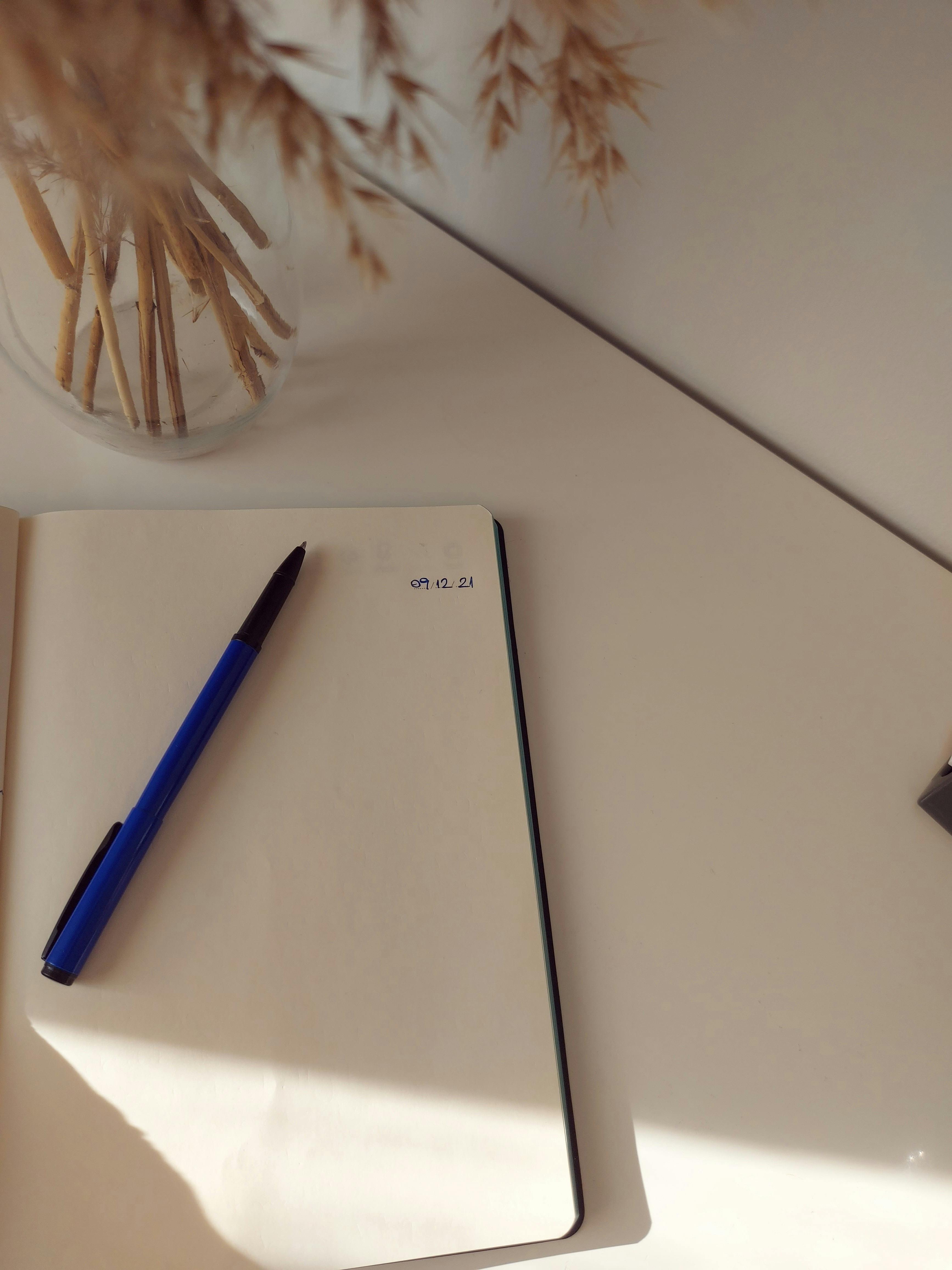 Gold Pen on Journal Book · Free Stock Photo