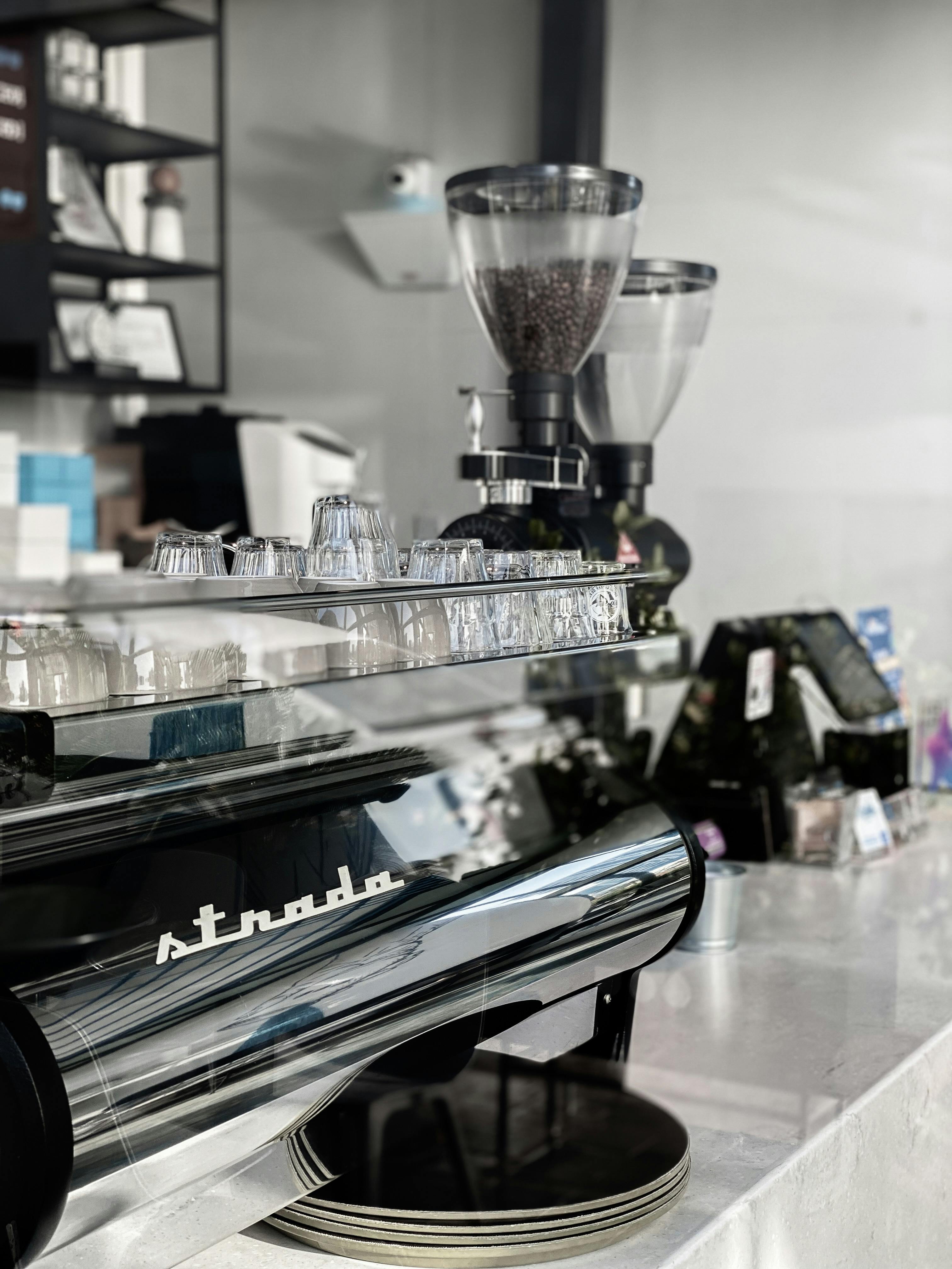 Modern Coffee Shop Espresso Bar Setup · Free Stock Photo
