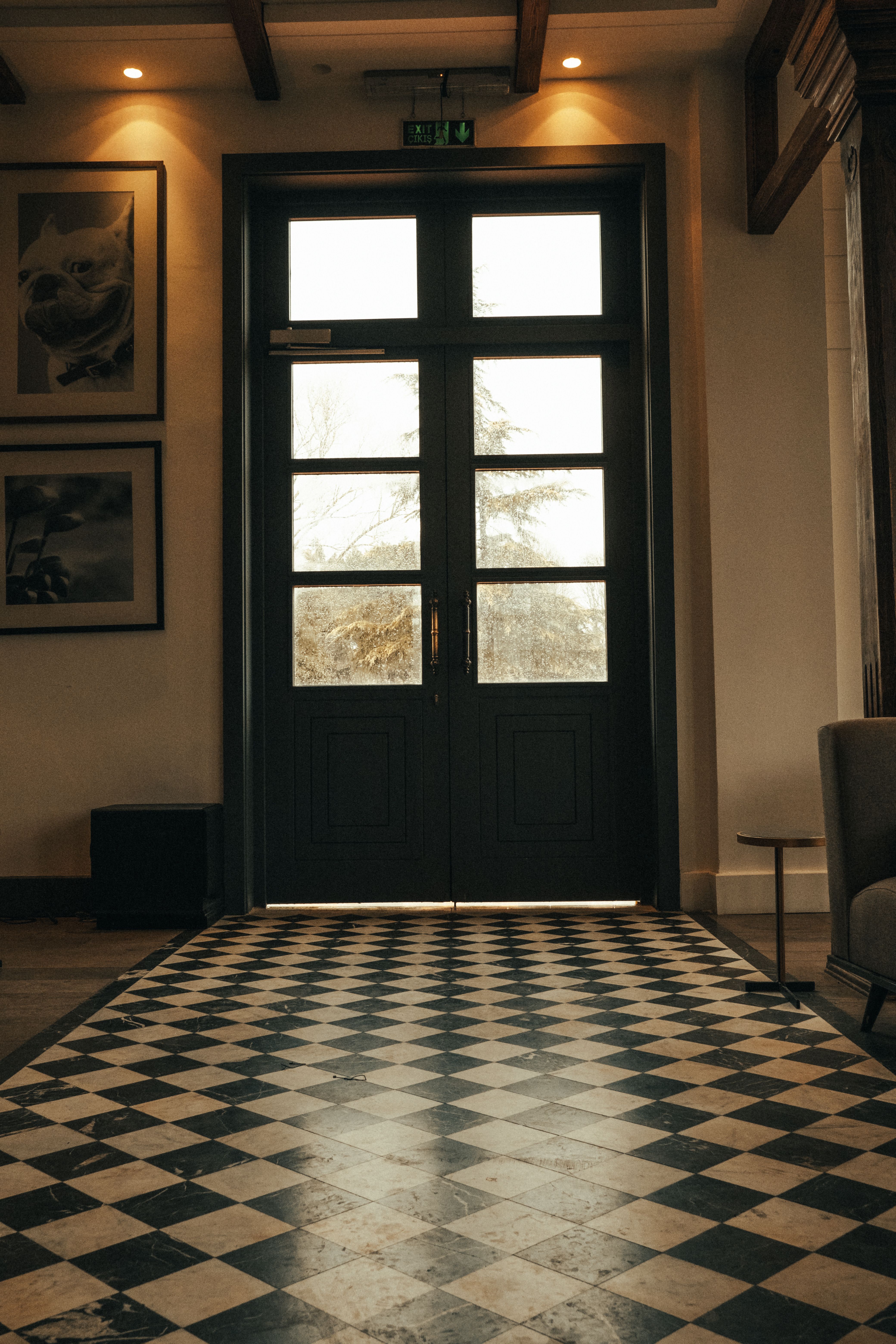 A Brown Wooden Door Propped Open · Free Stock Photo