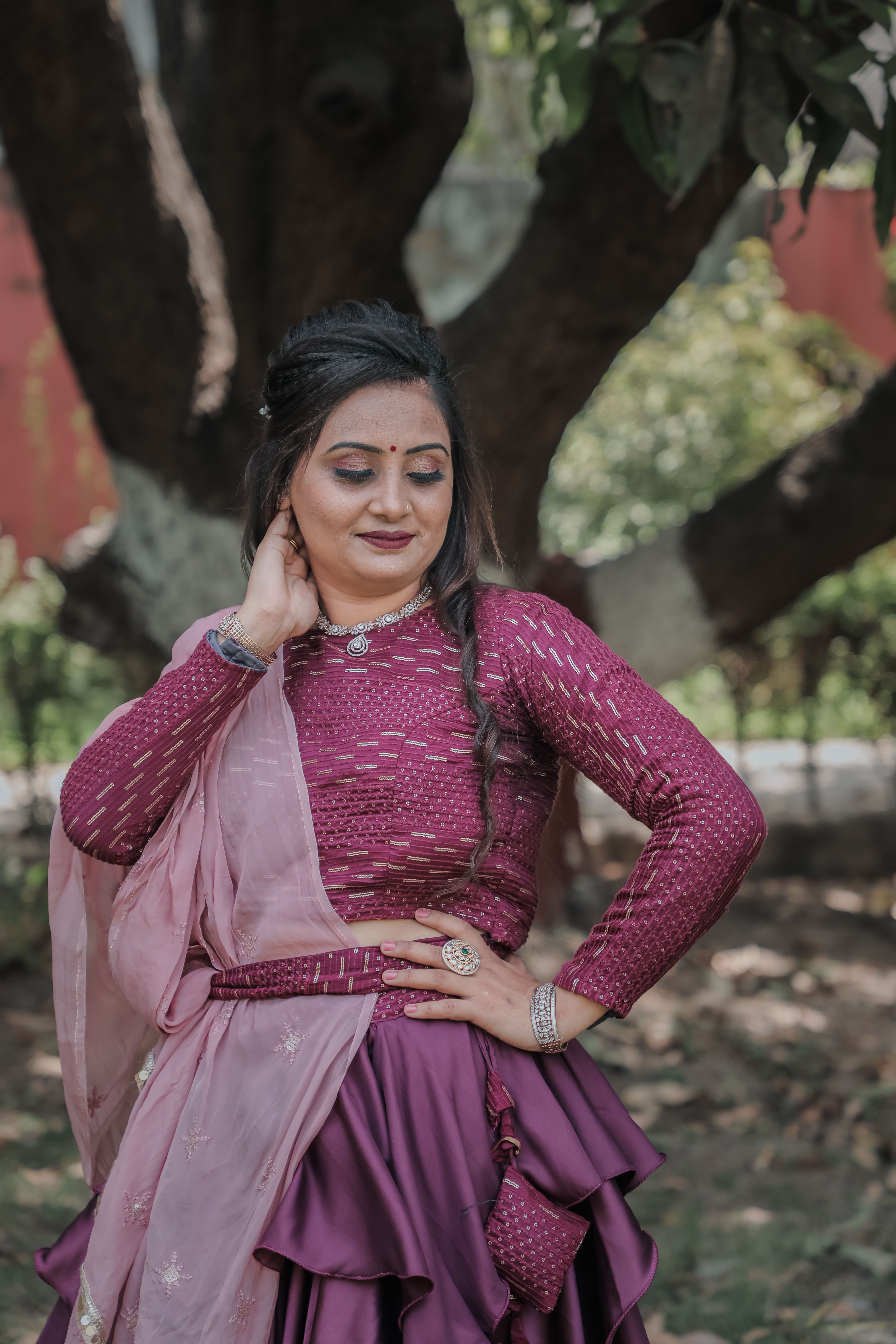 A Woman Wearing Traditional Saree Dress · Free Stock Photo