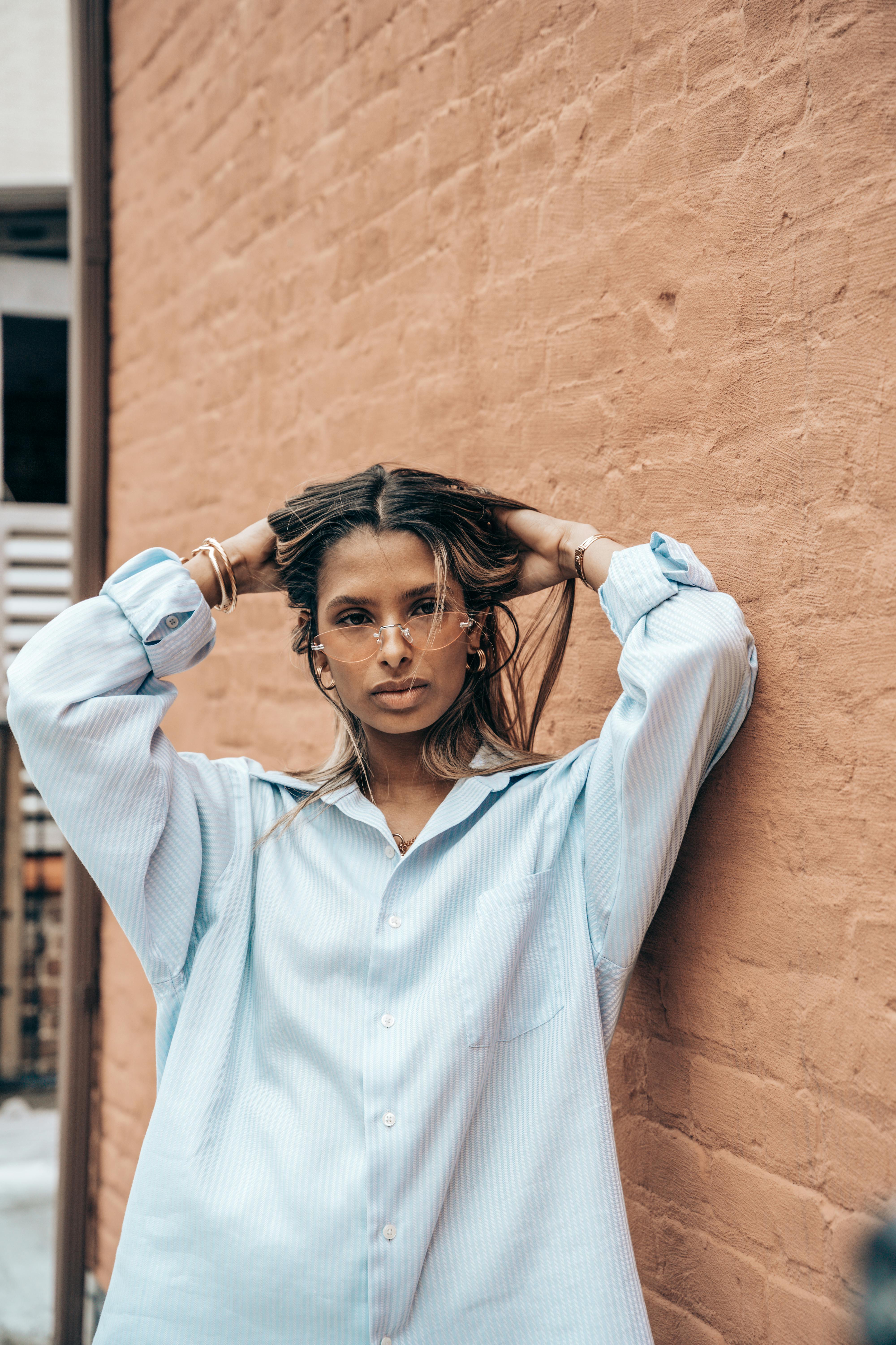 Portrait of a Girl Wearing a Shirt · Free Stock Photo