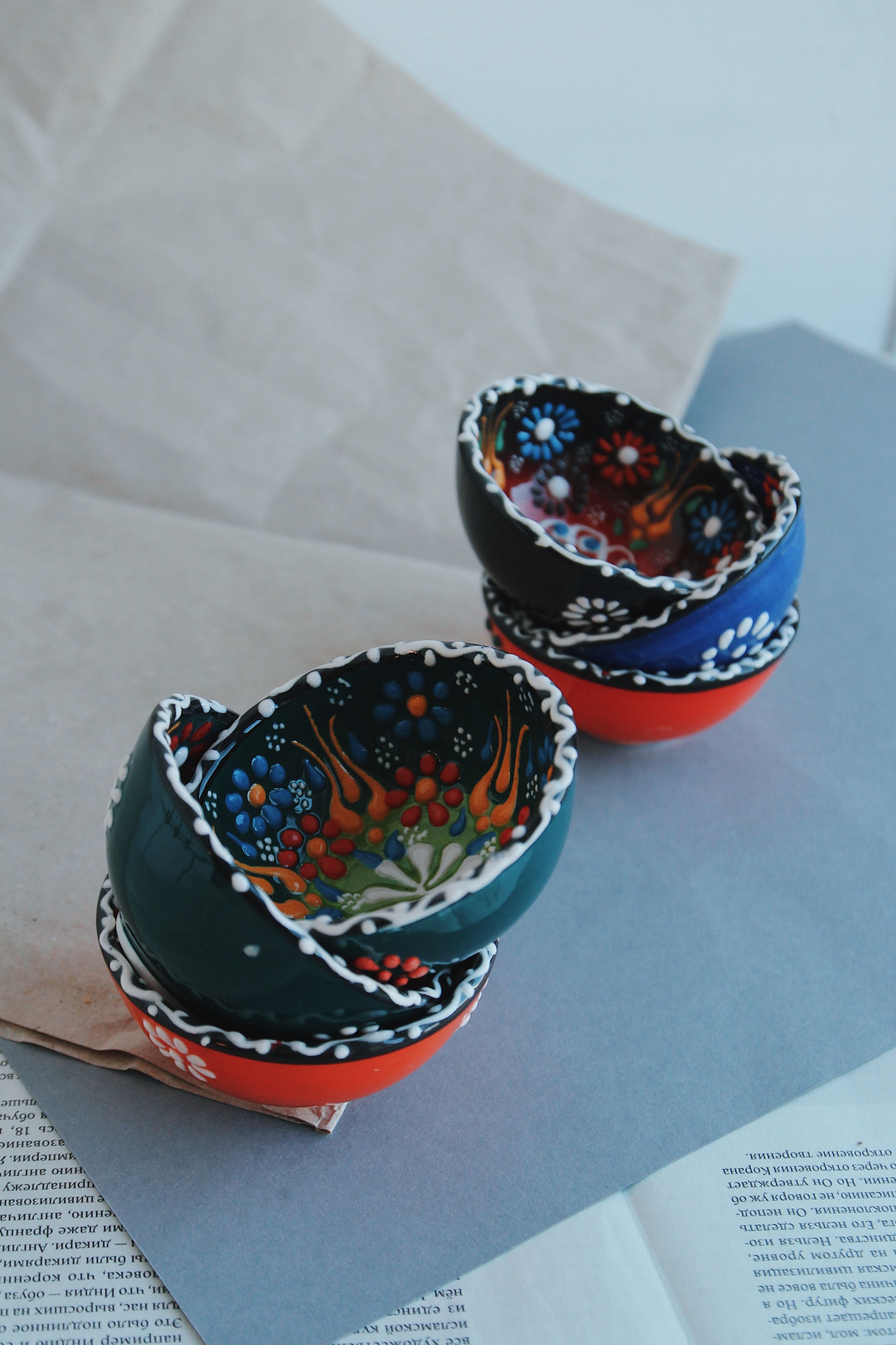 Colourful Decorated Bowls · Free Stock Photo