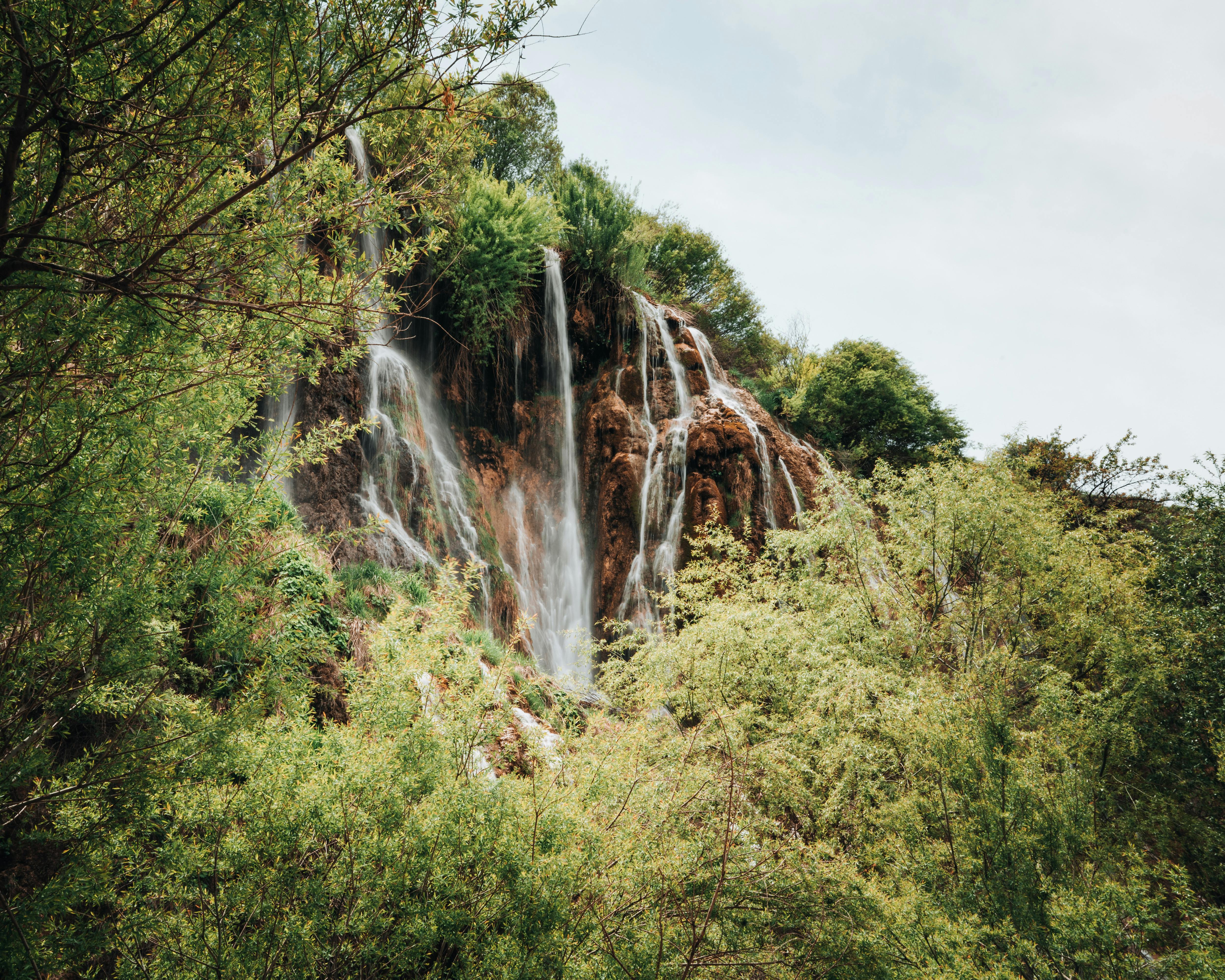 Waterfall on Cliff in Wild Nature · Free Stock Photo