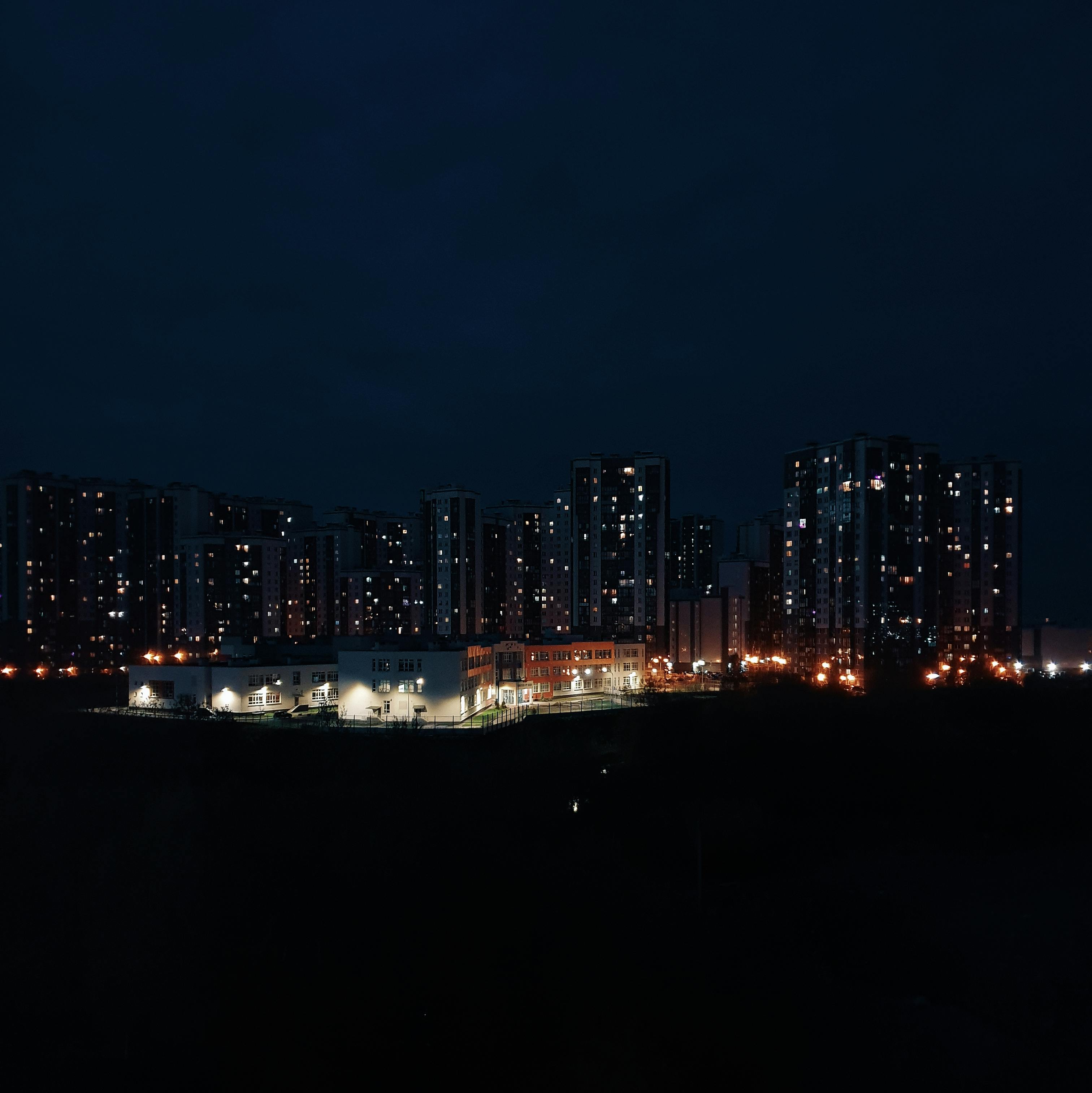 City Skyline during Night Time · Free Stock Photo