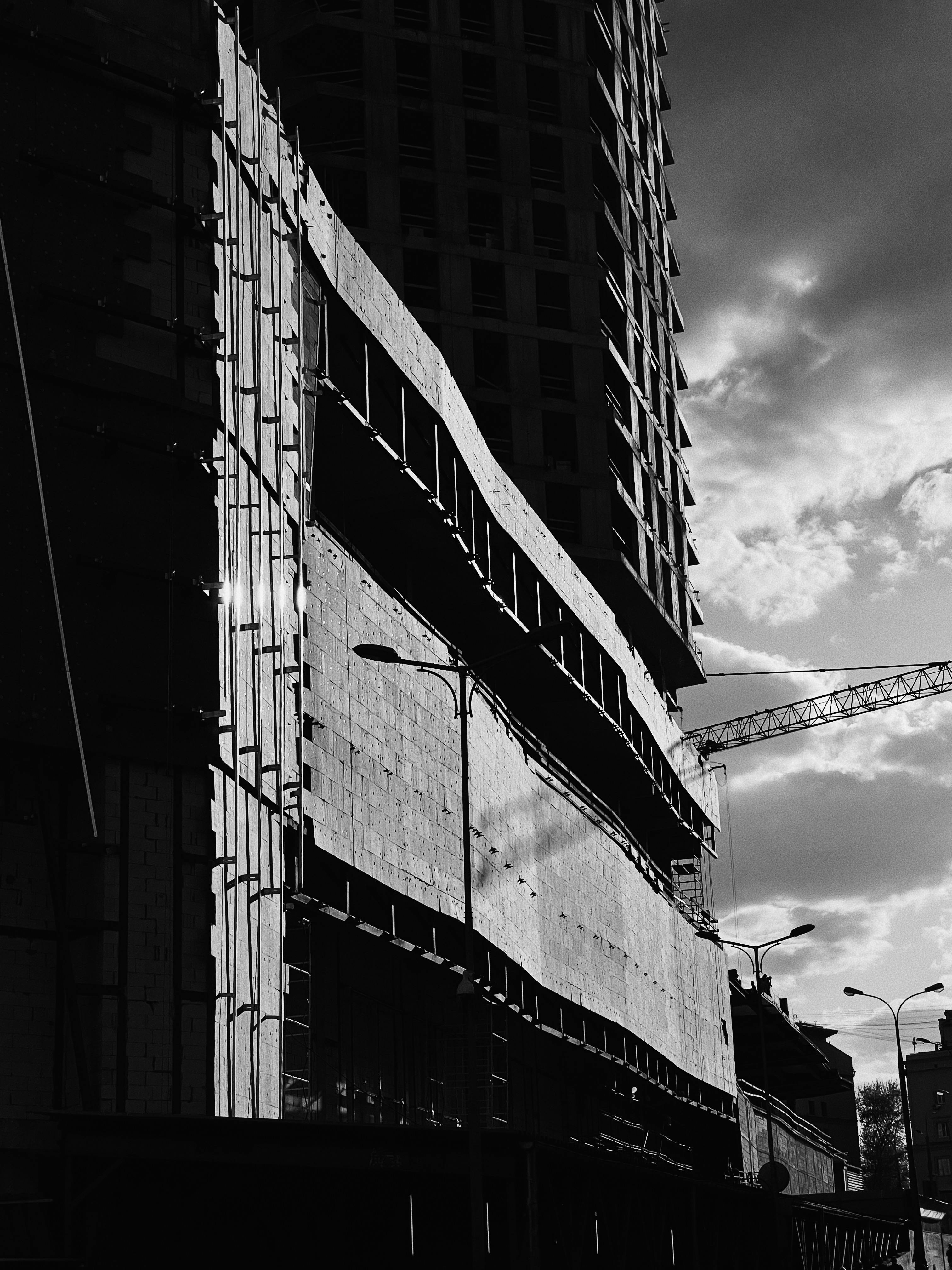 Total Building Greyscale Photo · Free Stock Photo
