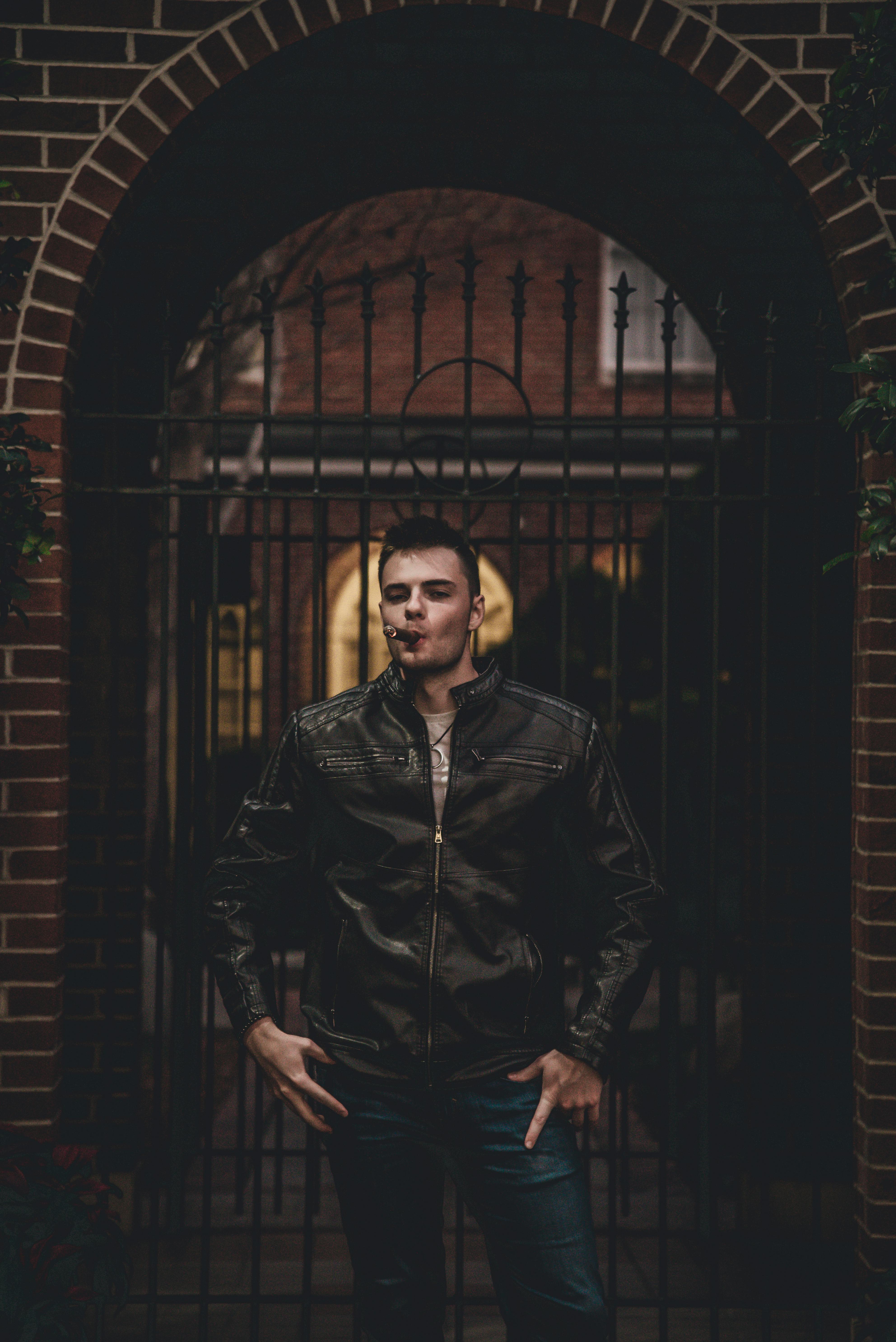 Model posing in Jacket and Jeans · Free Stock Photo