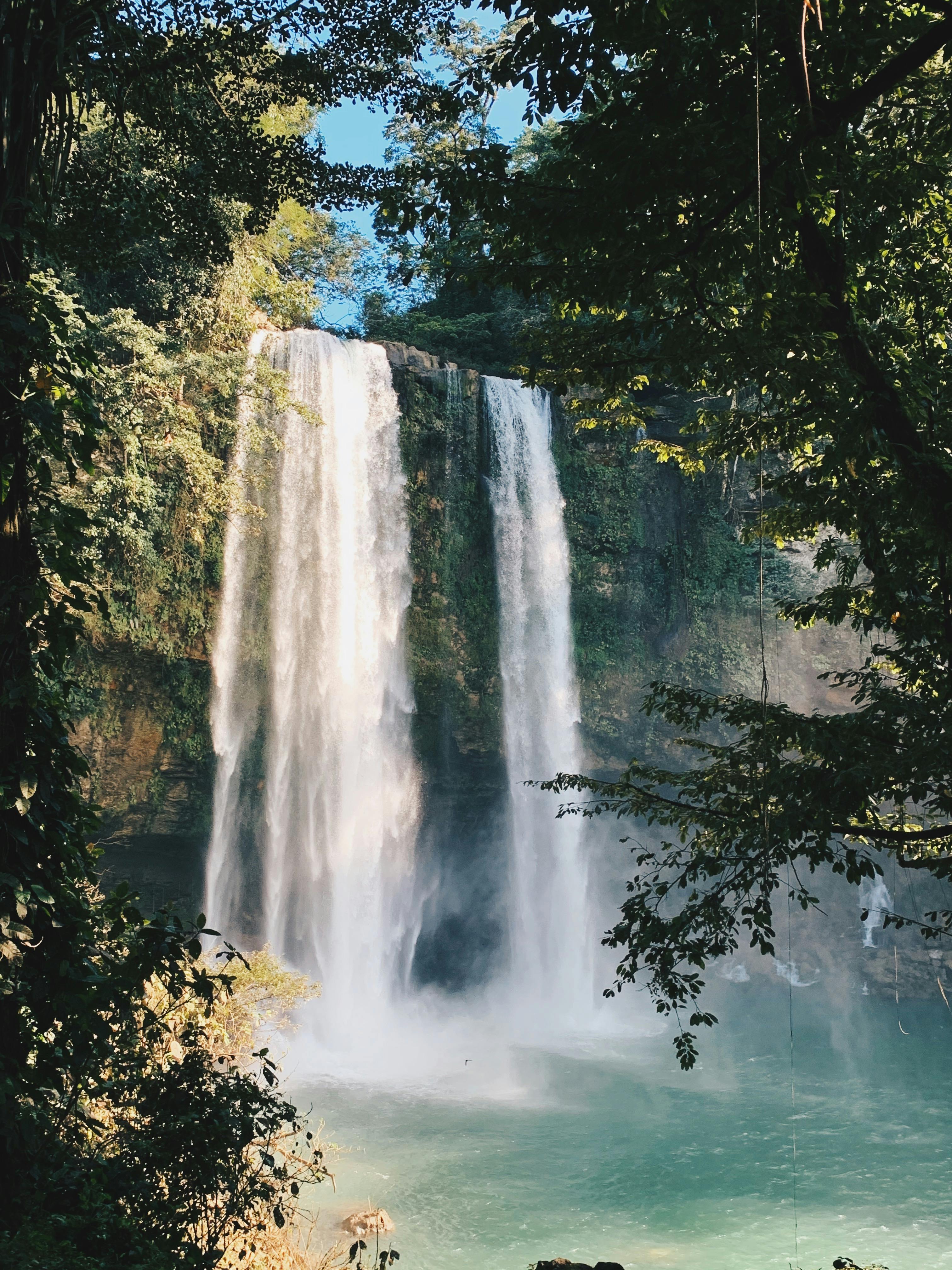 Scenic Waterfall in Summer · Free Stock Photo
