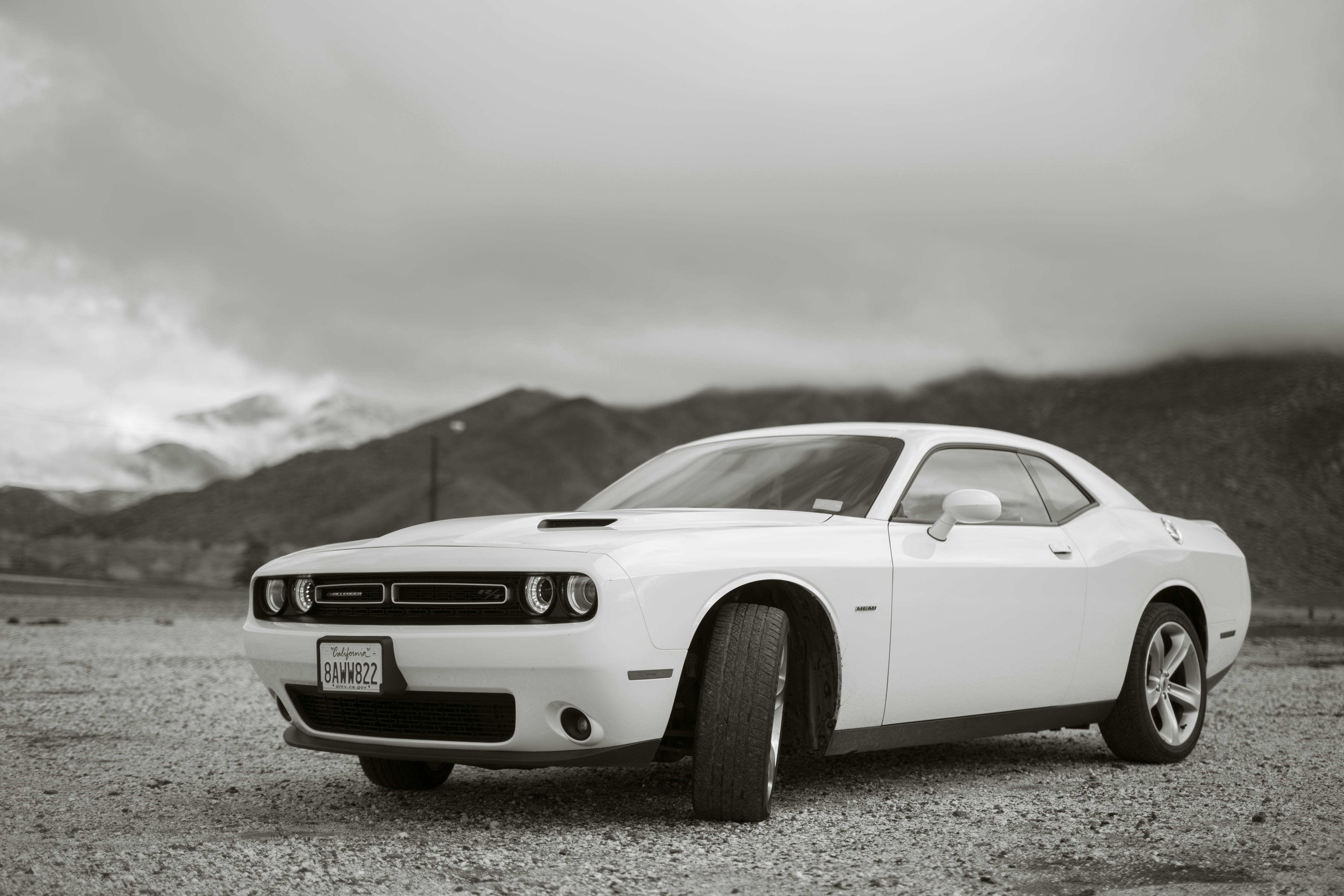 White Dodge Charger SRT Hellcat Widebody on the Top Floor of the ...