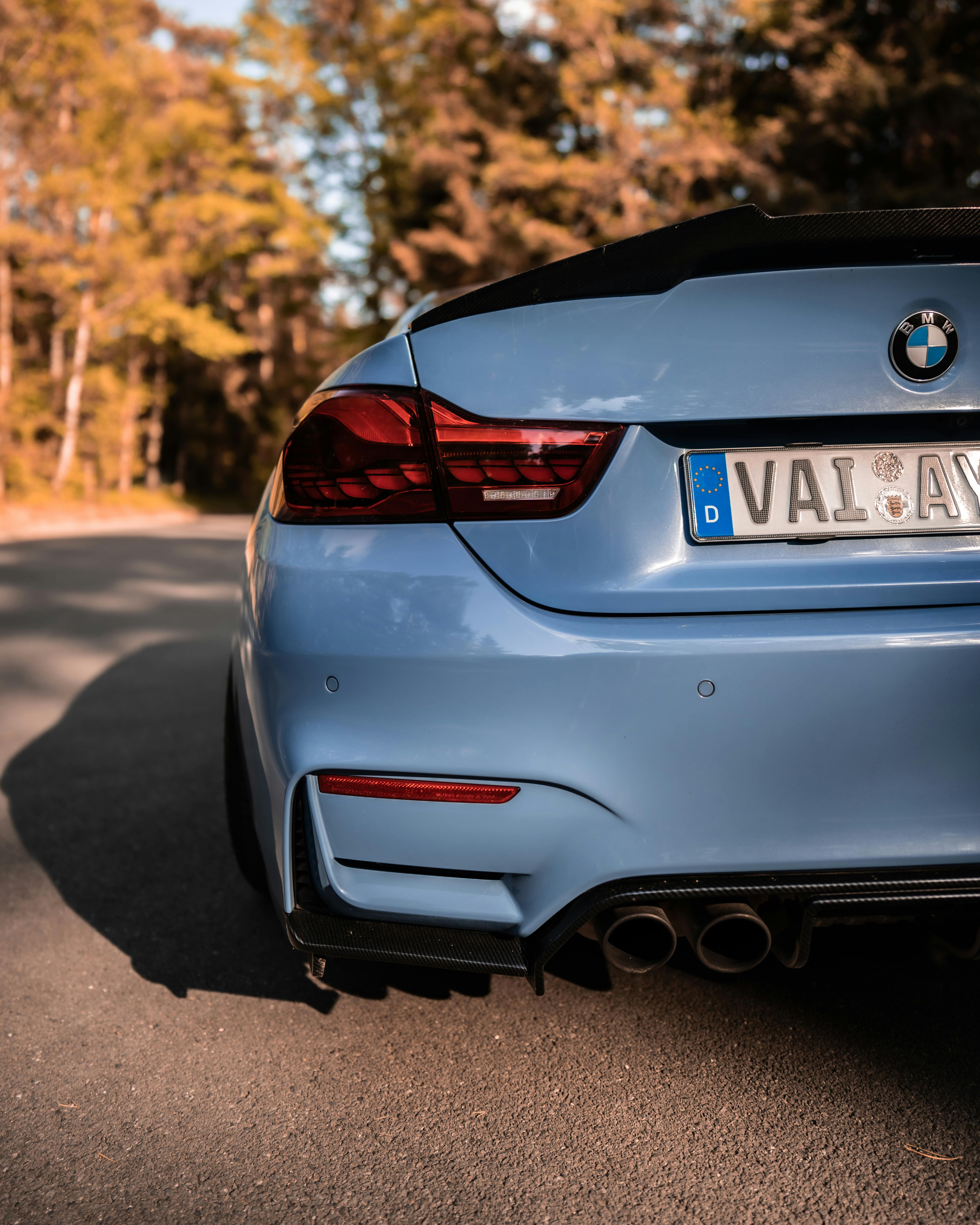 Close Up Photo of a Blue Car · Free Stock Photo
