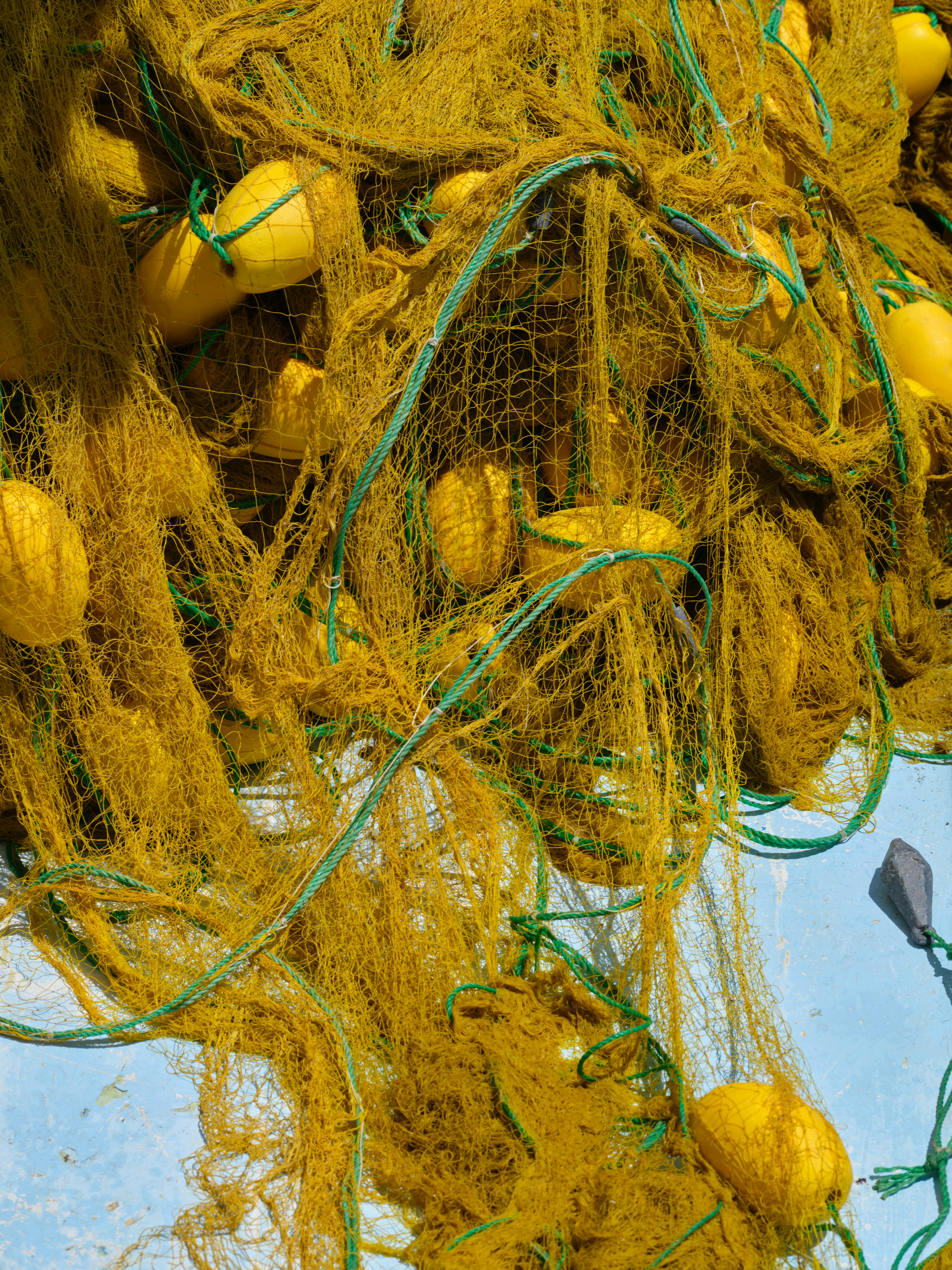 Yellow Fishing Net on Close-up Shot · Free Stock Photo