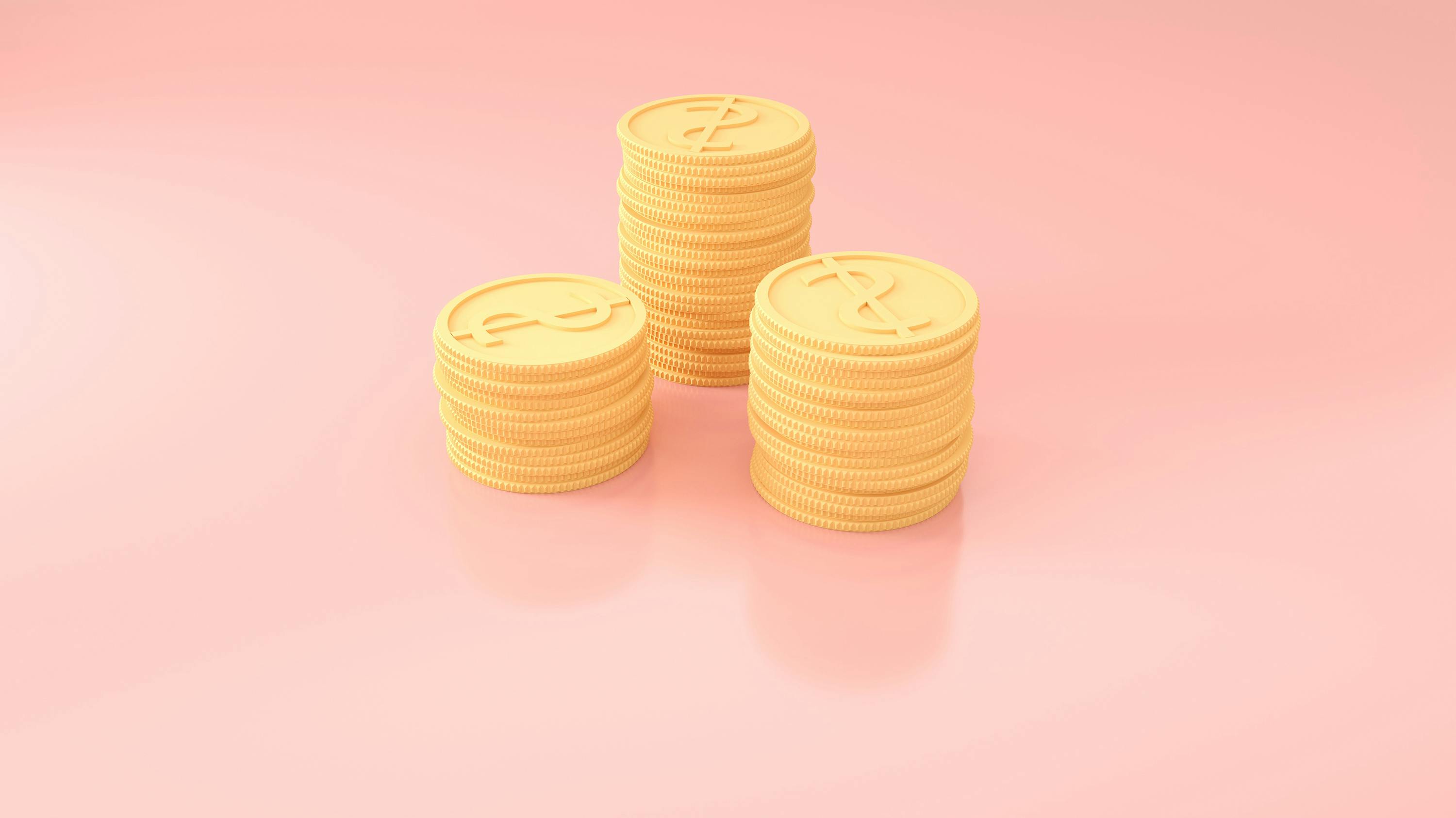 3D Render of Coins · Free Stock Photo