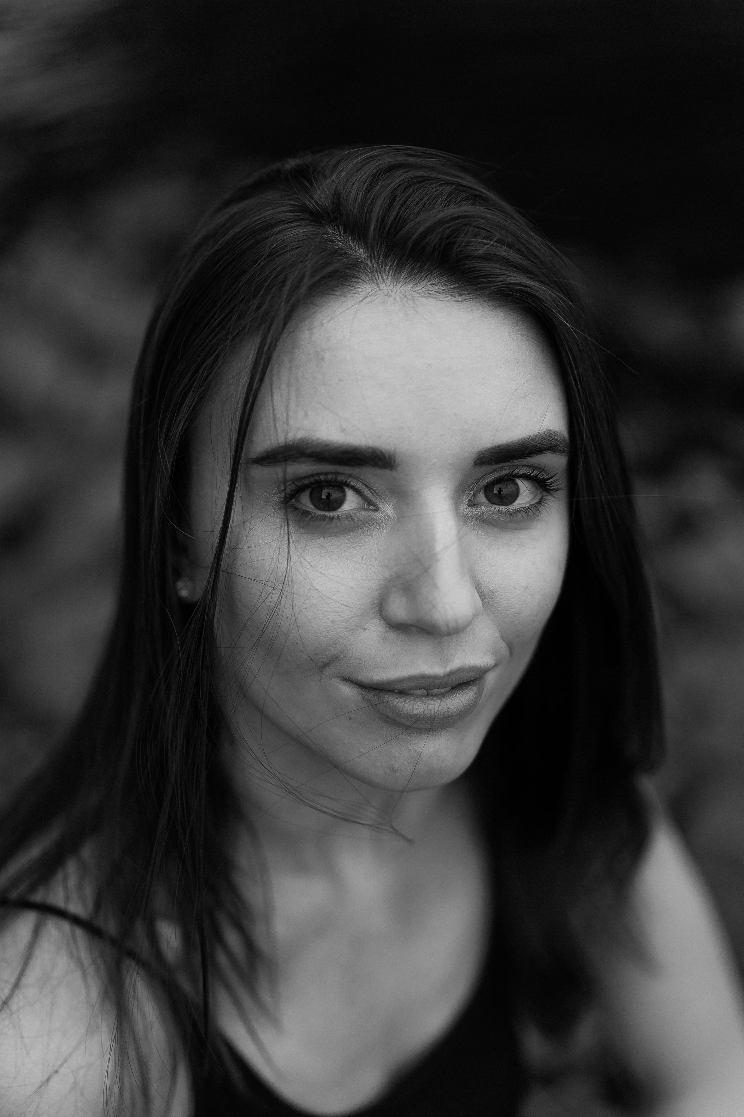 Grayscale Photo of Woman's Face · Free Stock Photo