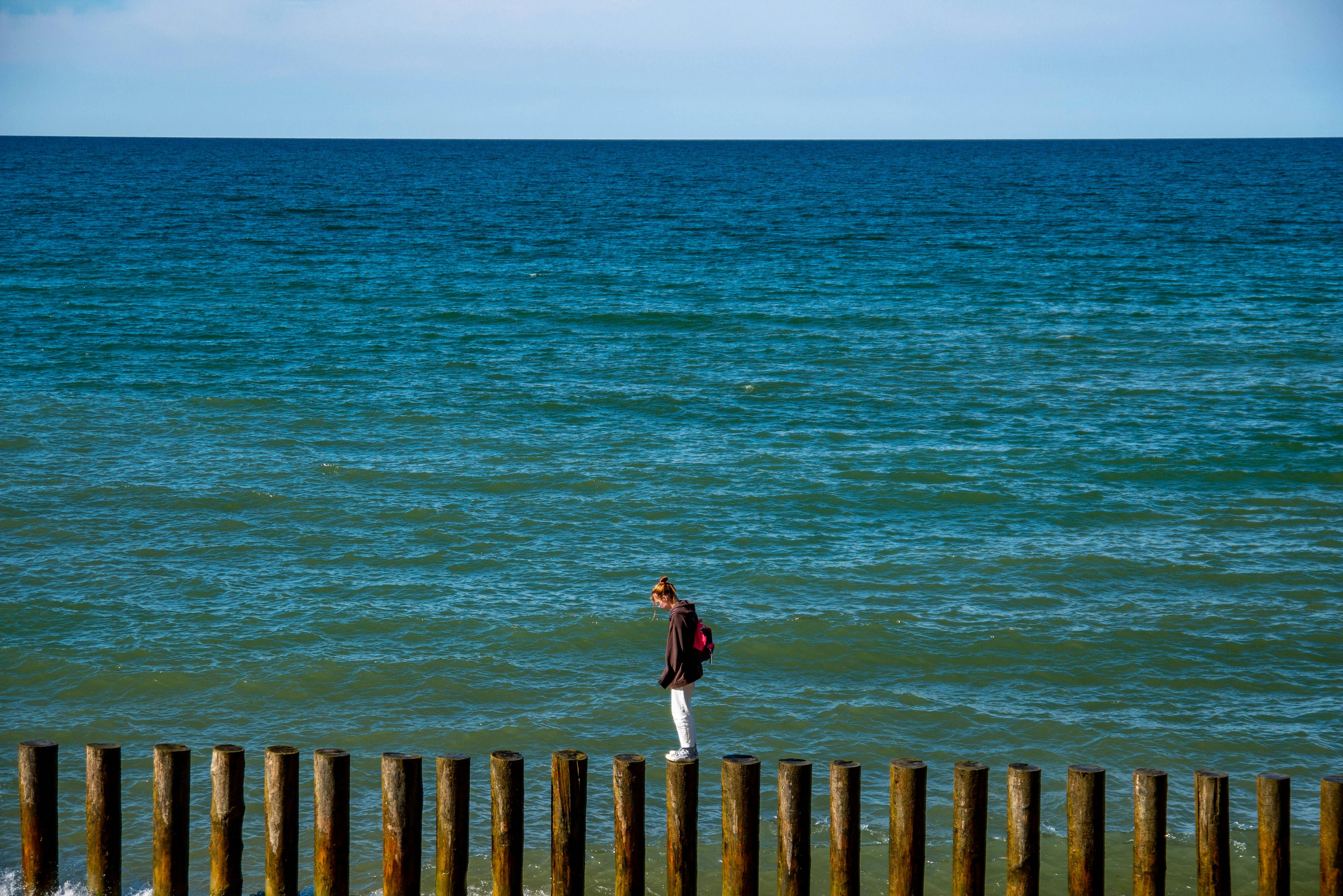 A Girl Standing on the Log · Free Stock Photo