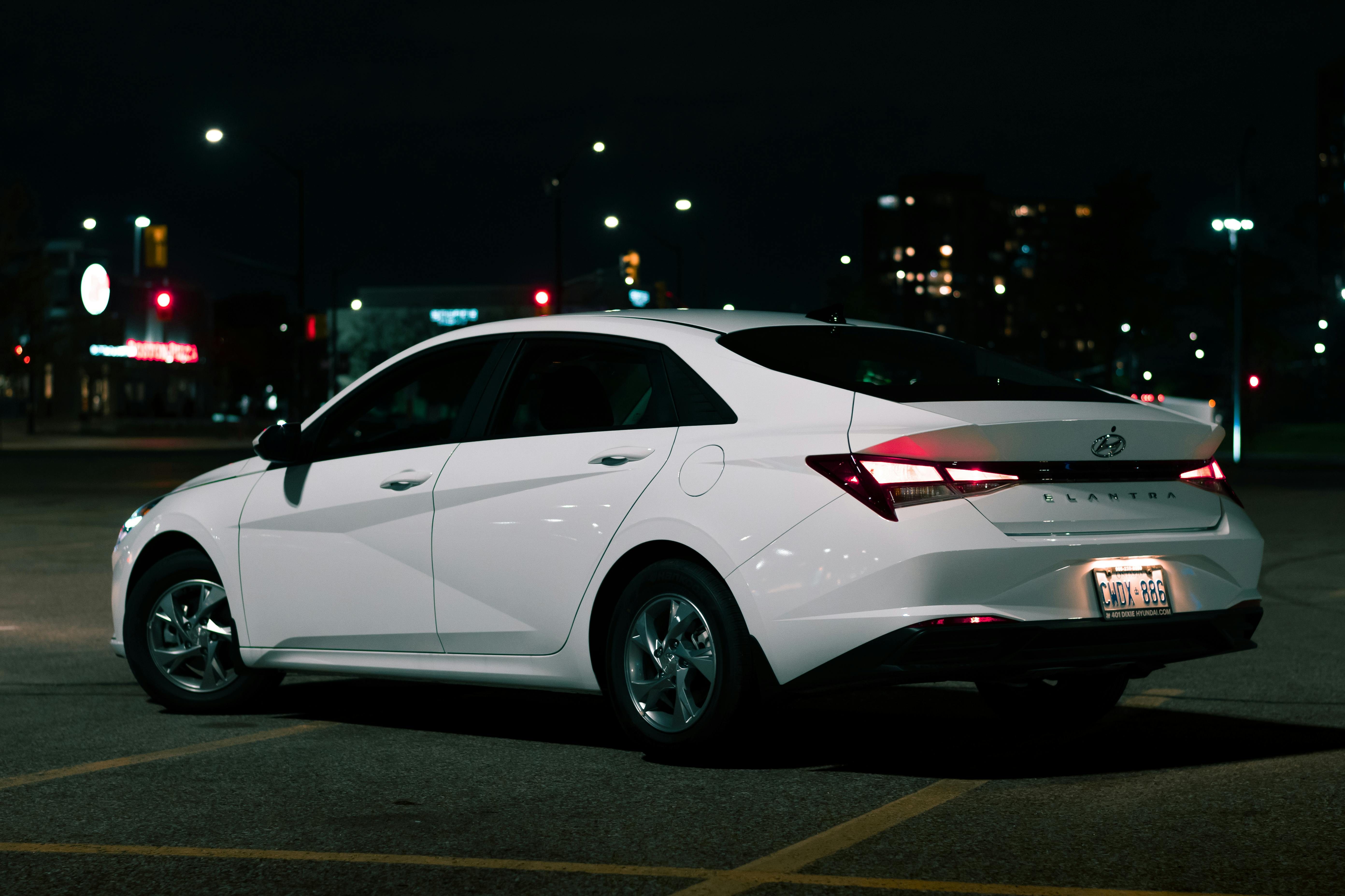 White Hyundai Elantra · Free Stock Photo