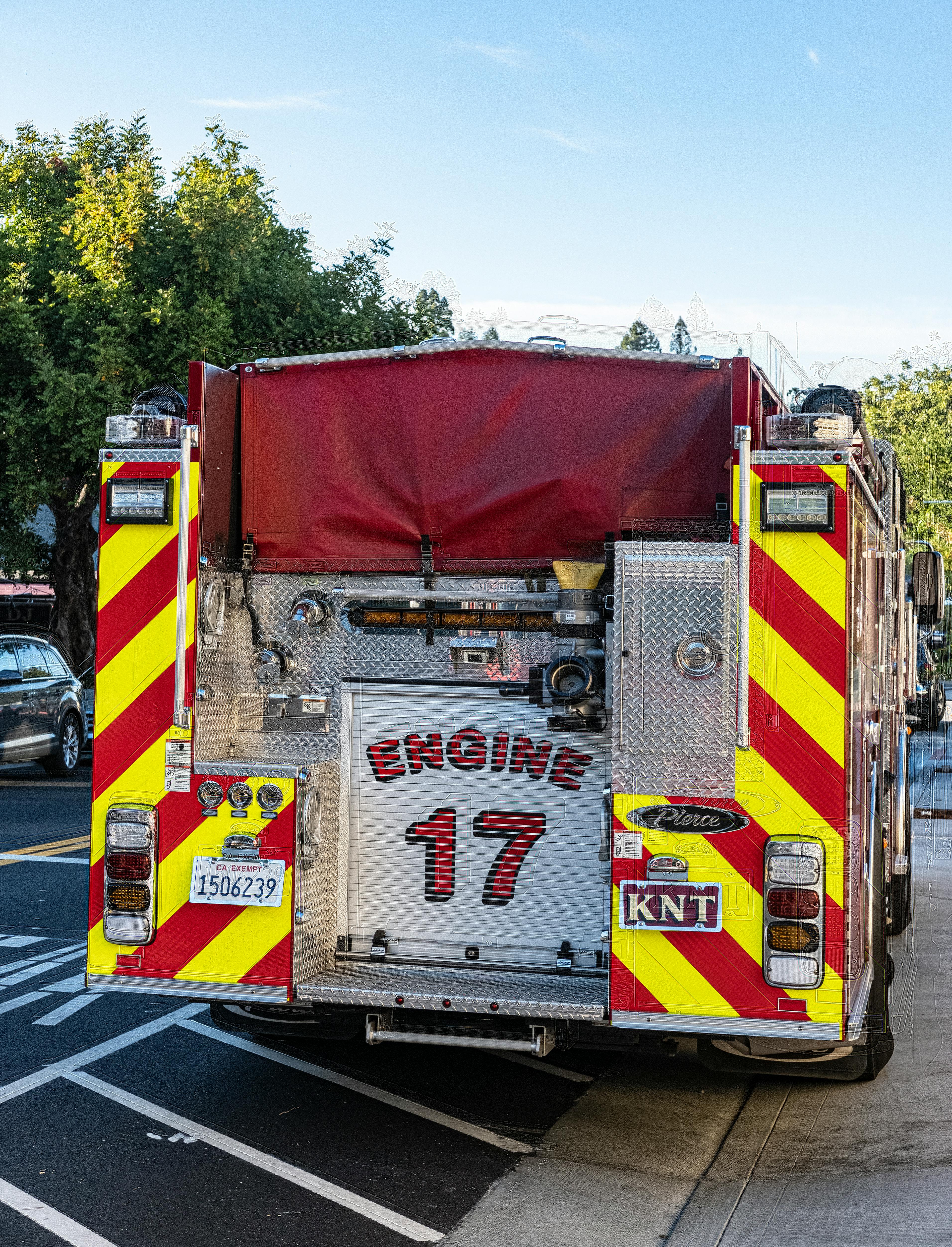 Red and Yellow Fire Truck on Road · Free Stock Photo