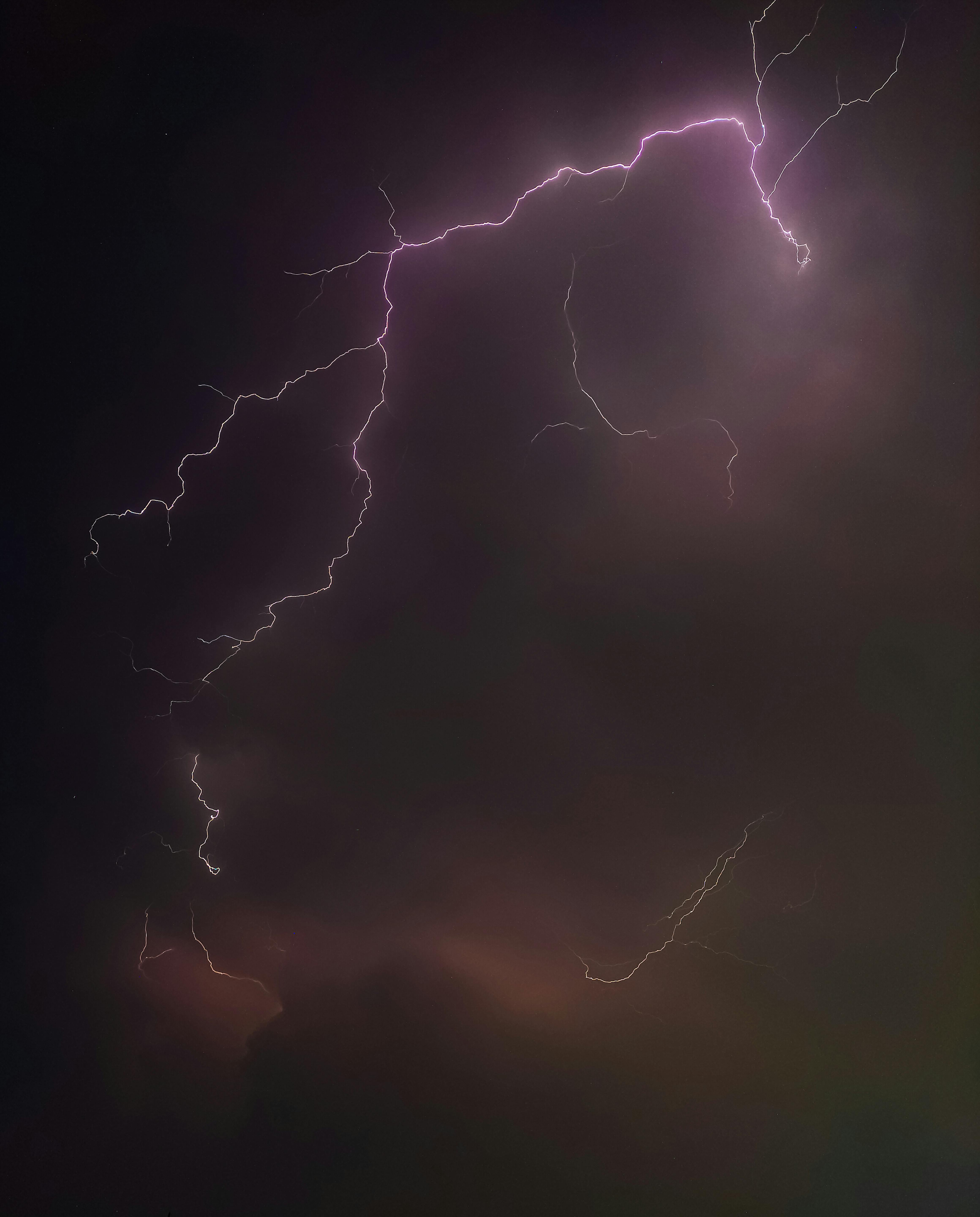 A Lightning Strike on Dark Sky · Free Stock Photo
