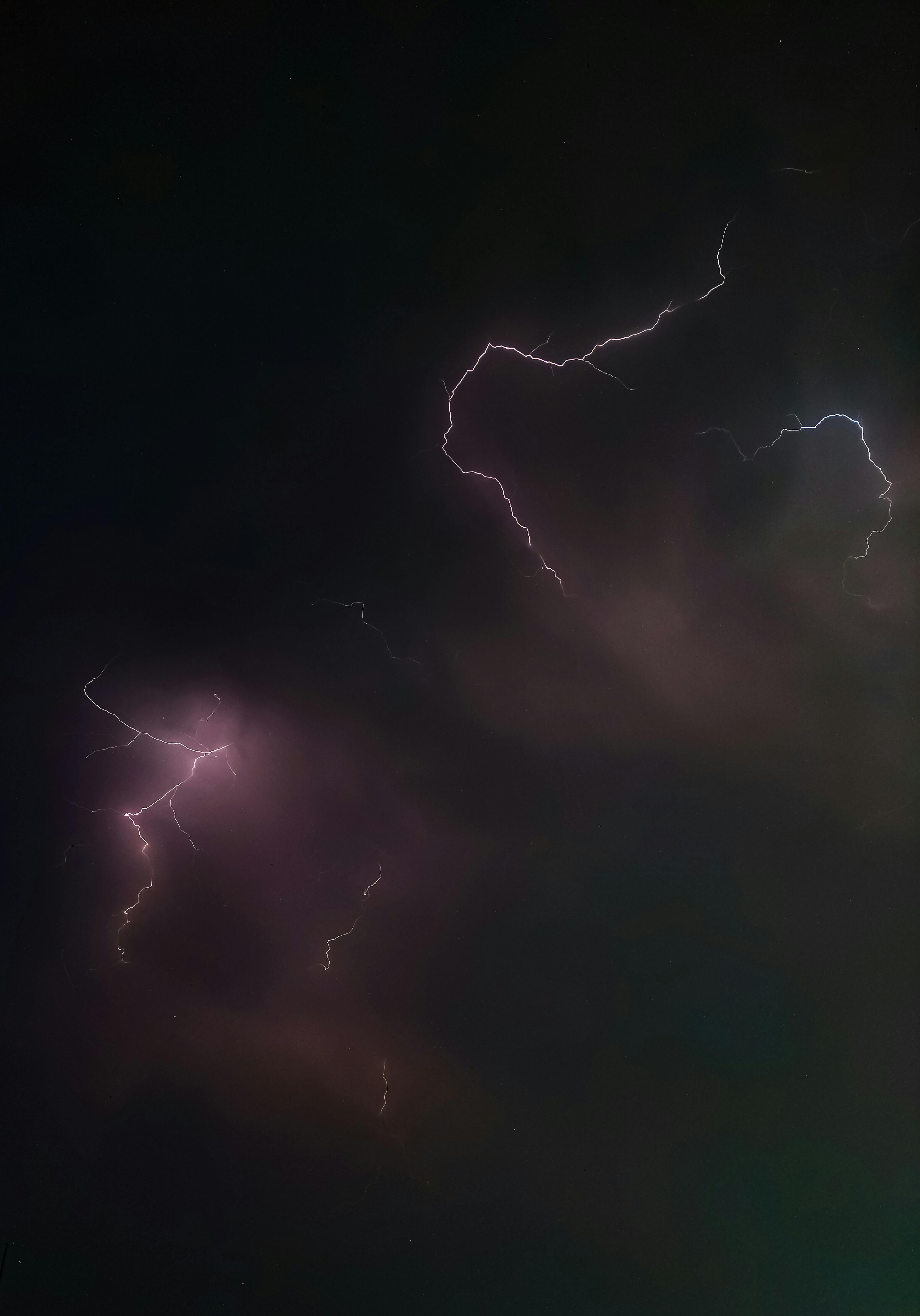 Lightning Strike on Night Sky · Free Stock Photo