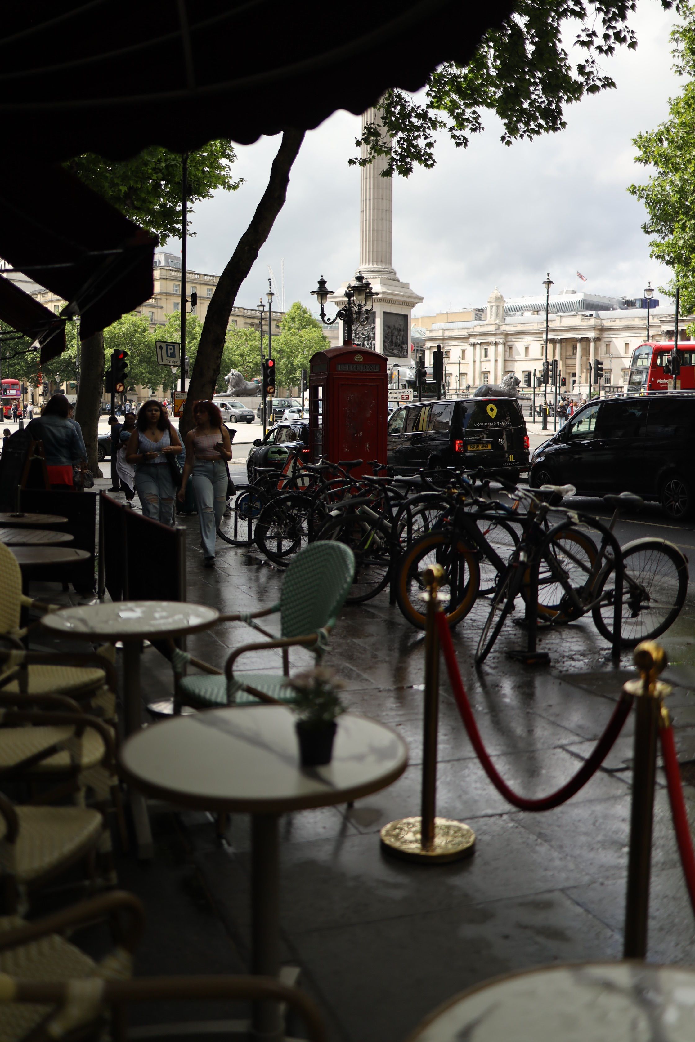 Cafe Tables Outdoors on Street · Free Stock Photo