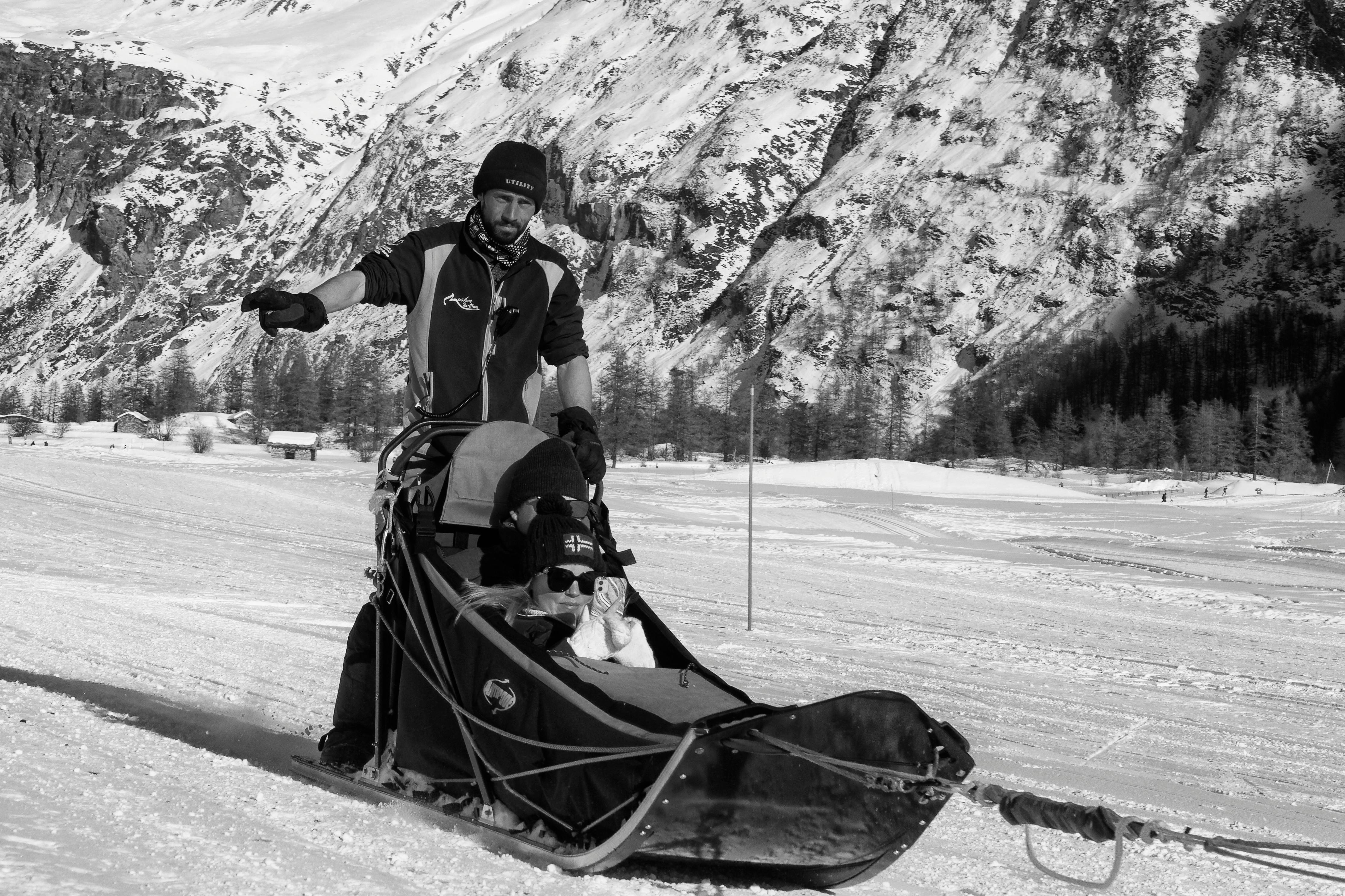 Woman in Sled on Snow · Free Stock Photo