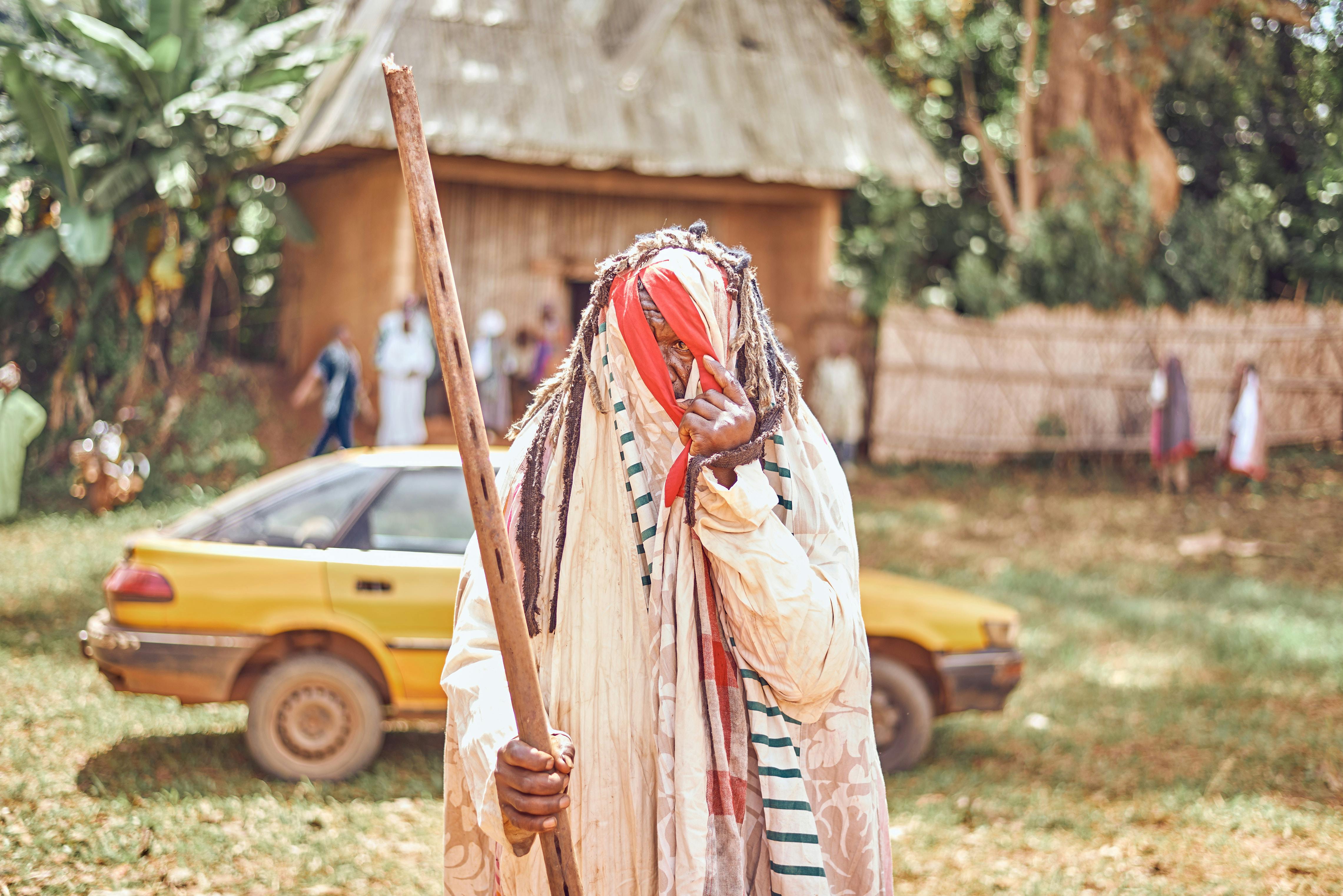 Person in a Costume during a Traditional Tribal Ceremony · Free Stock Photo