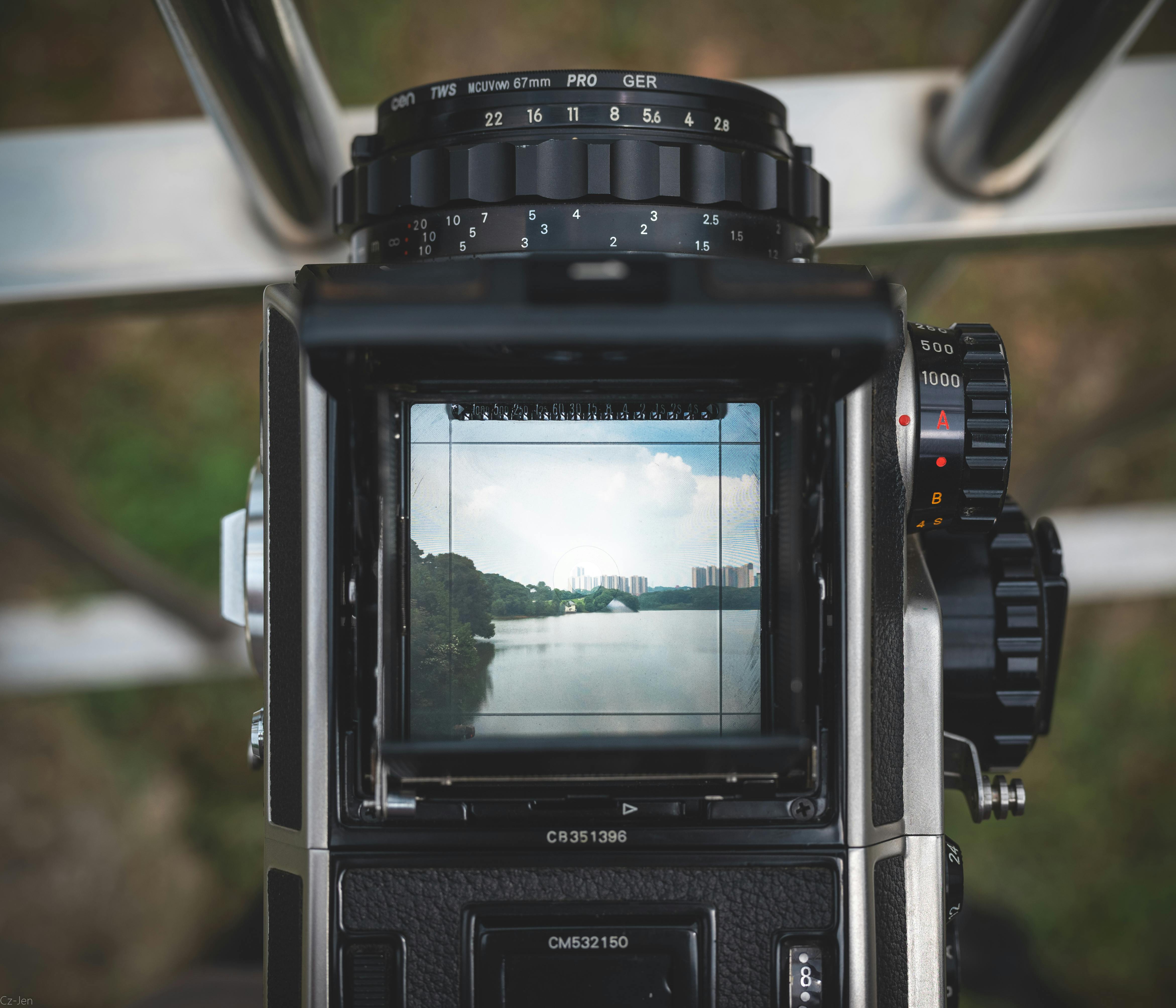 A Black Camera with Image on Screen in Close-up Shot · Free Stock Photo