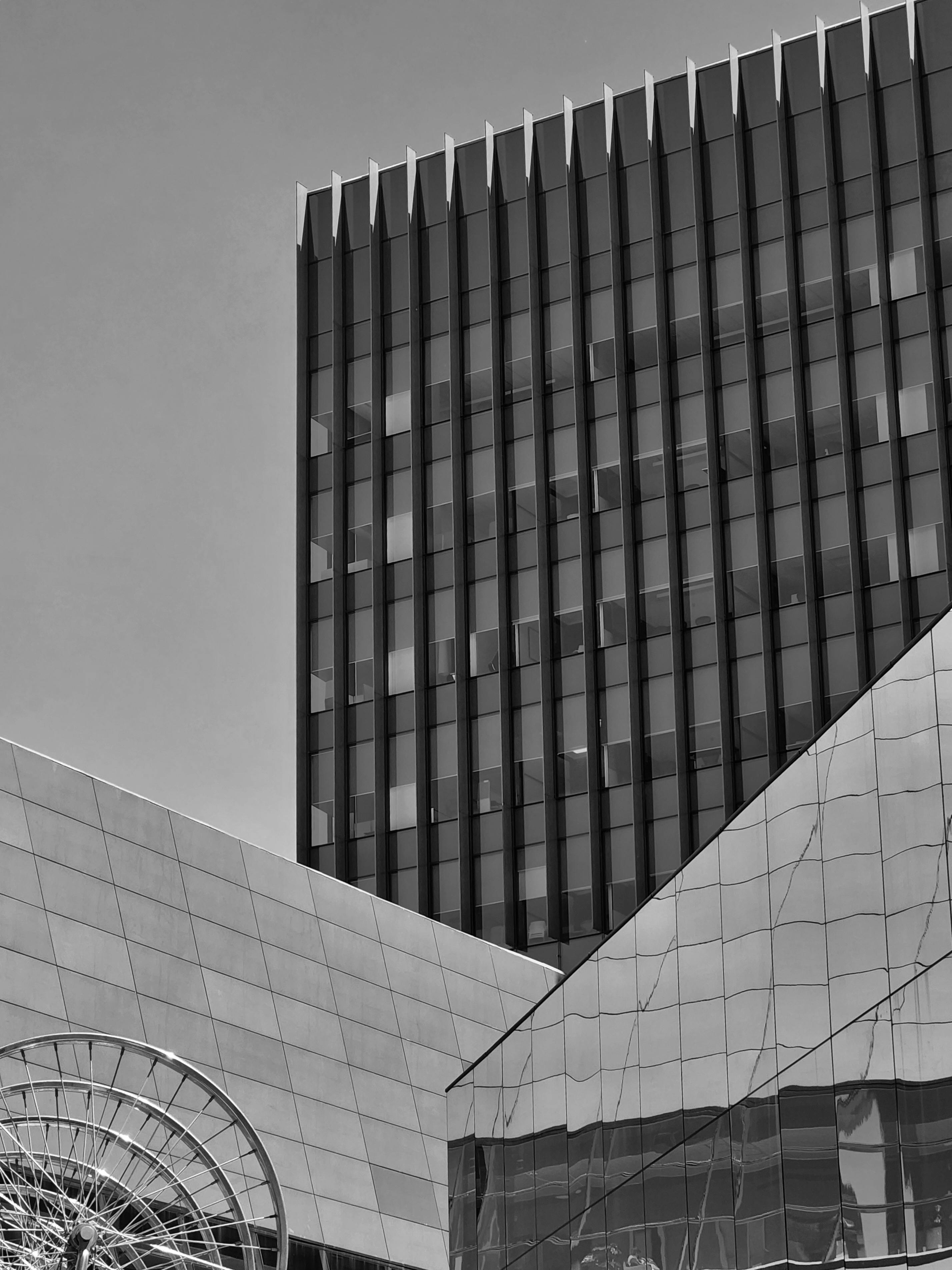 Plain Buildings Walls in Black and White · Free Stock Photo