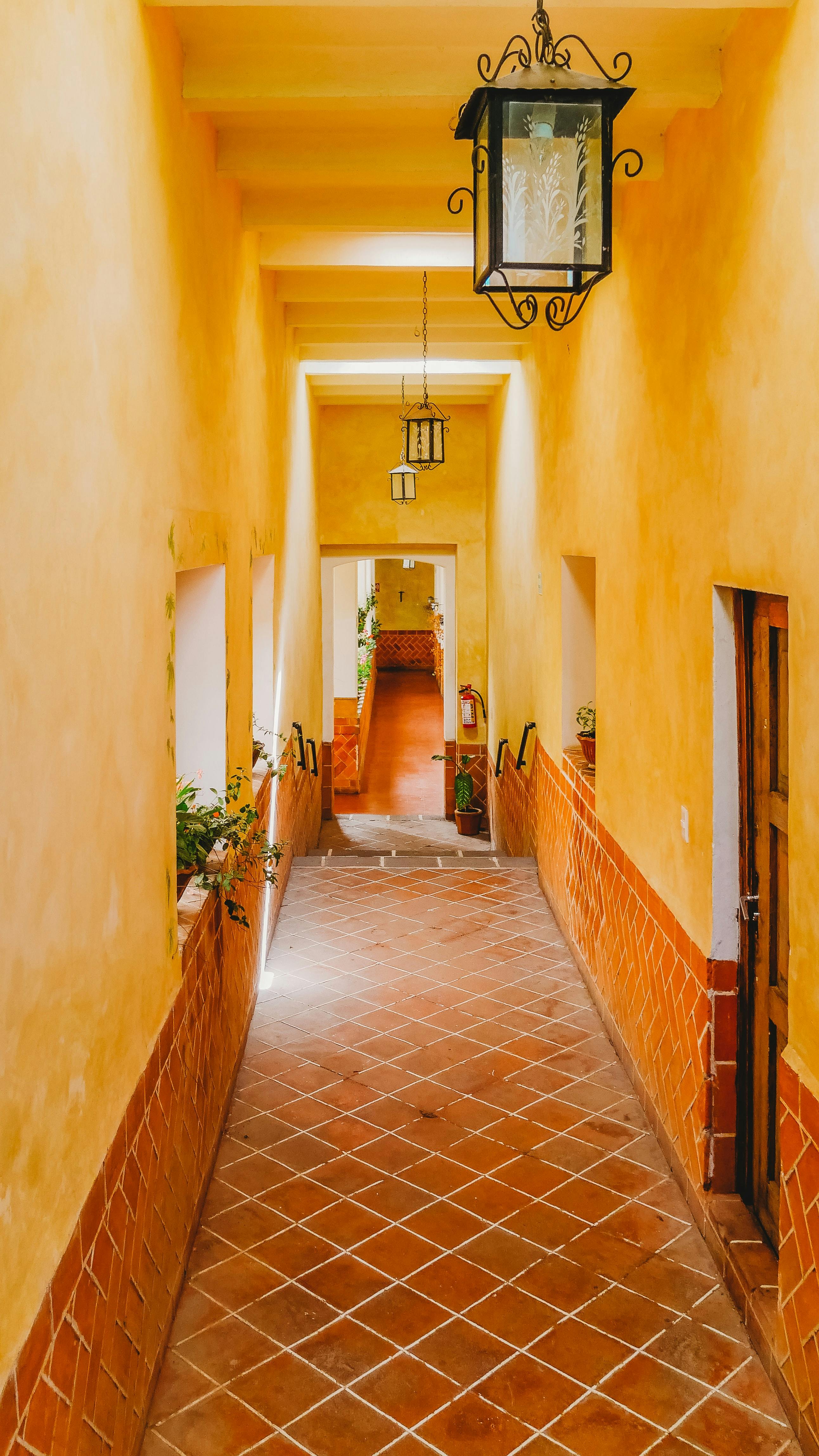Narrow Corridor with Vigan Tiles Flooring · Free Stock Photo