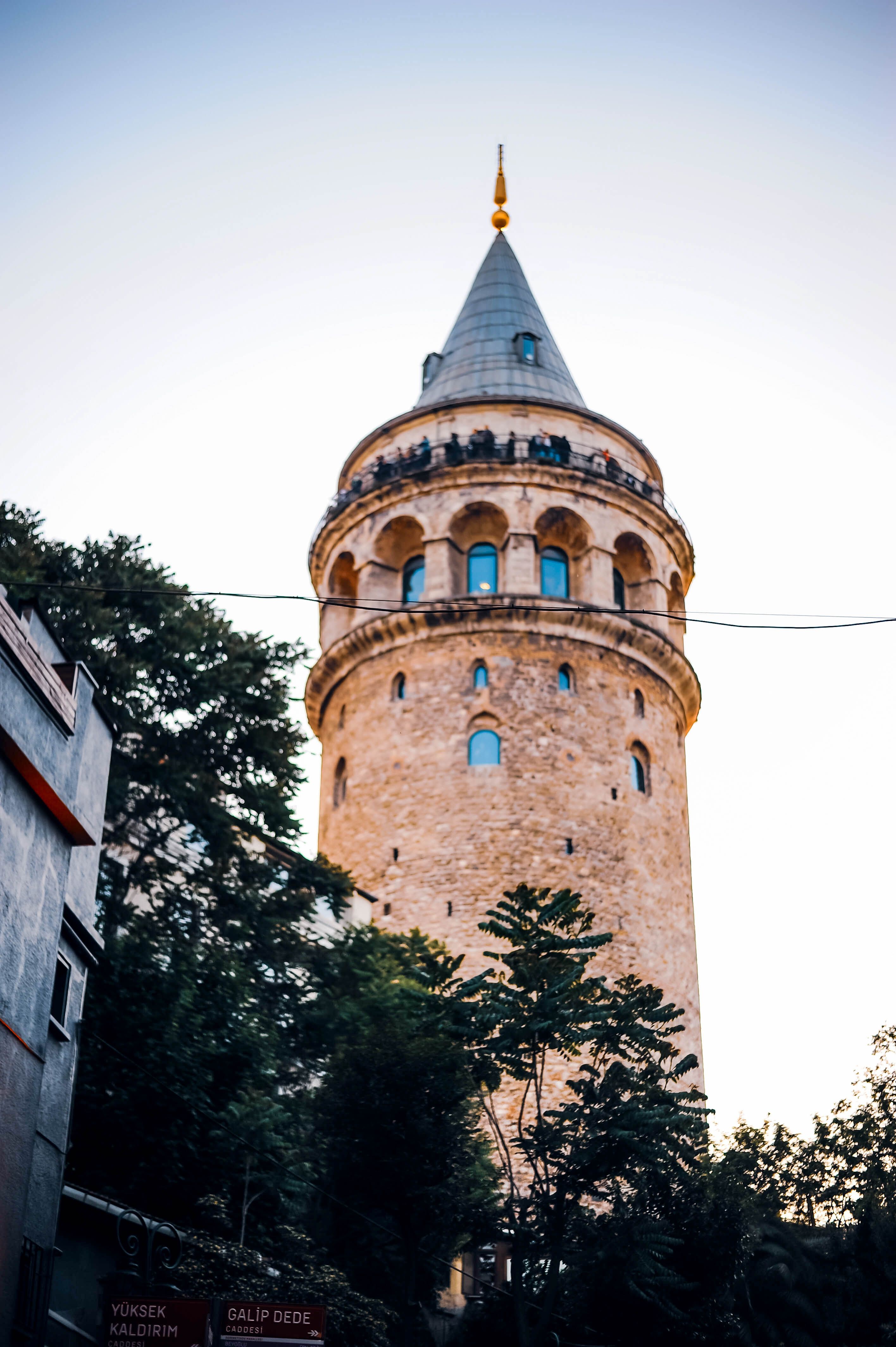 Low Angle Shot of the Galata Tower in Istanbul Turkey · Free Stock Photo