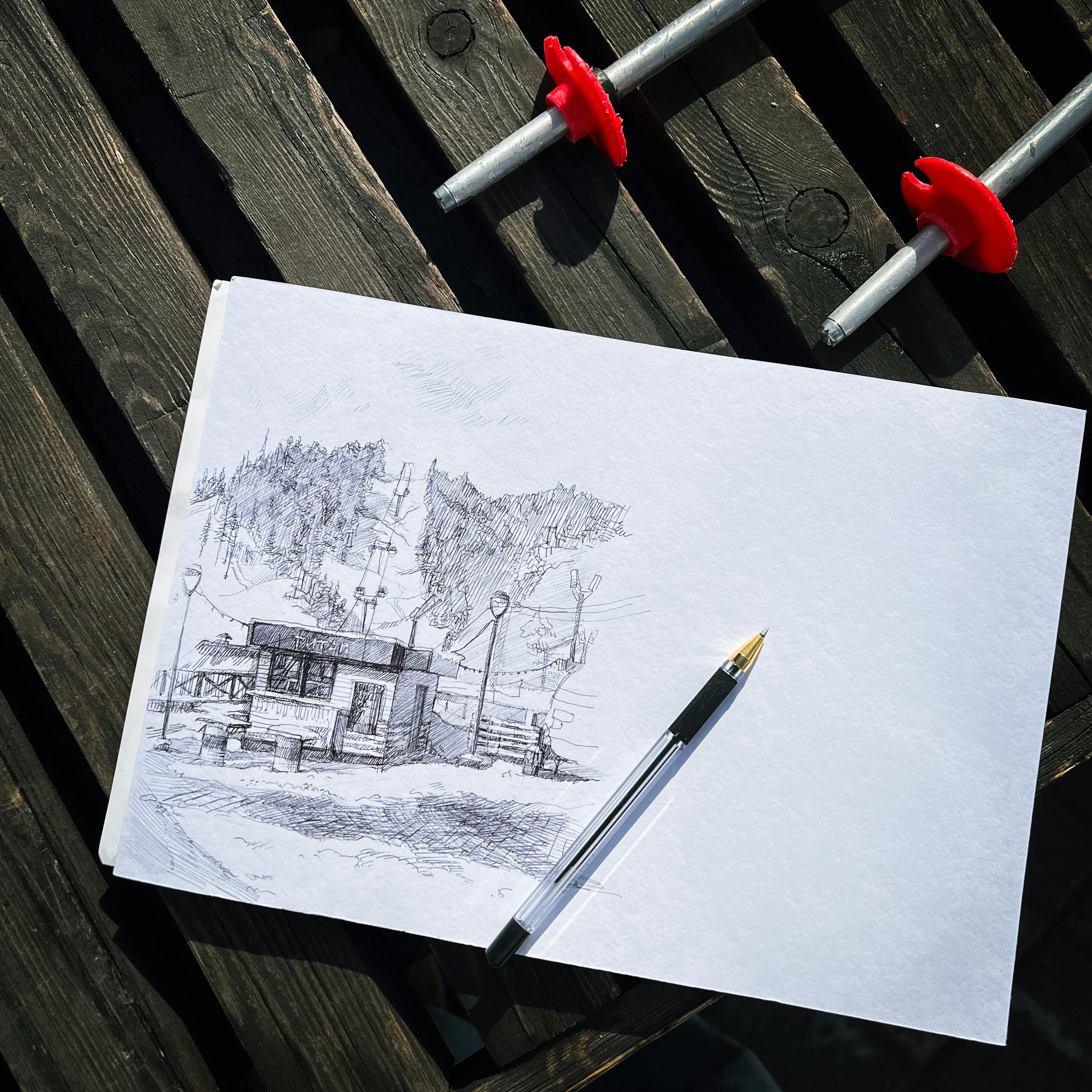 Drawing on Paper Sheet · Free Stock Photo