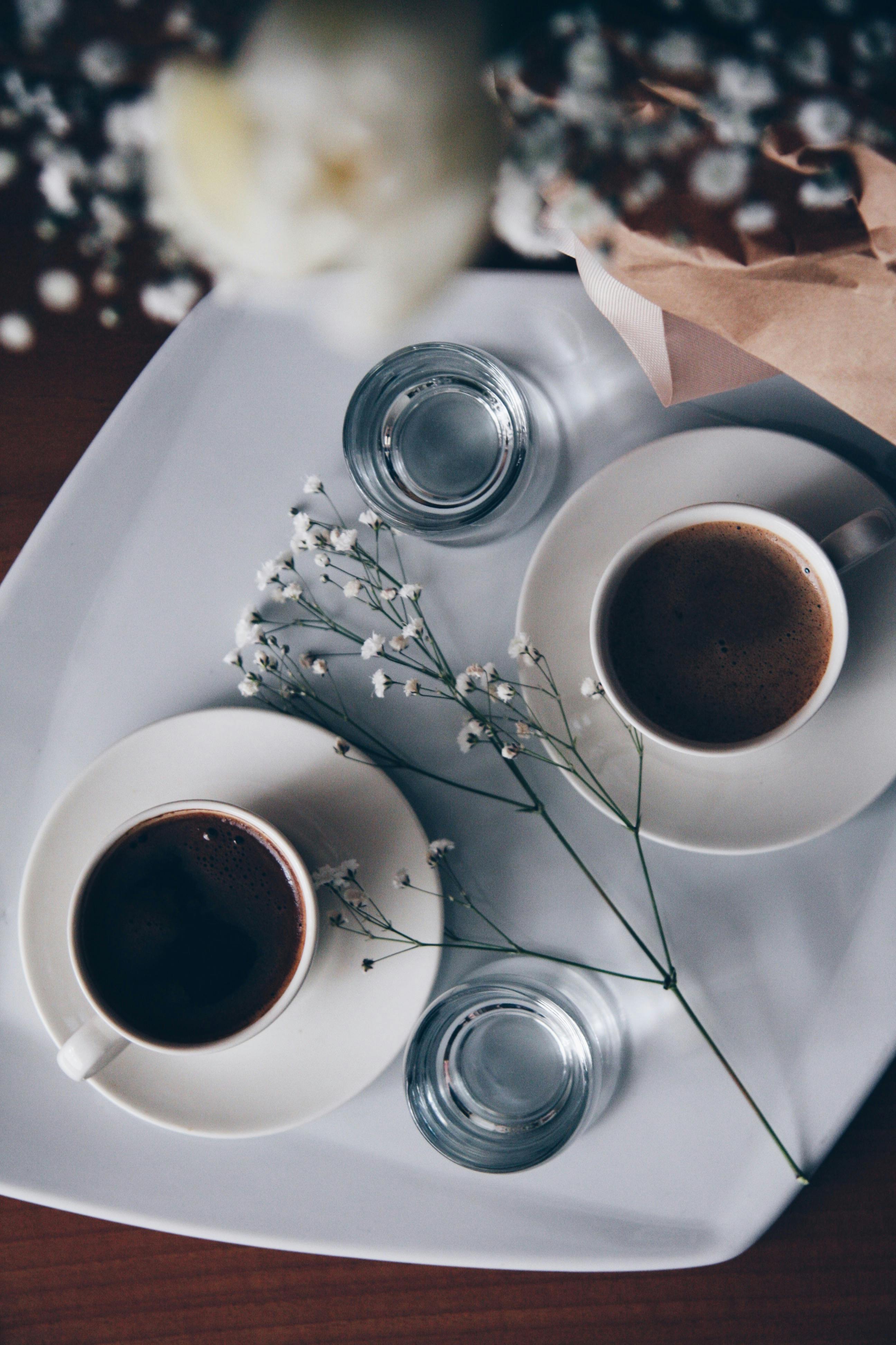 White Ceramic Cups on the Table · Free Stock Photo