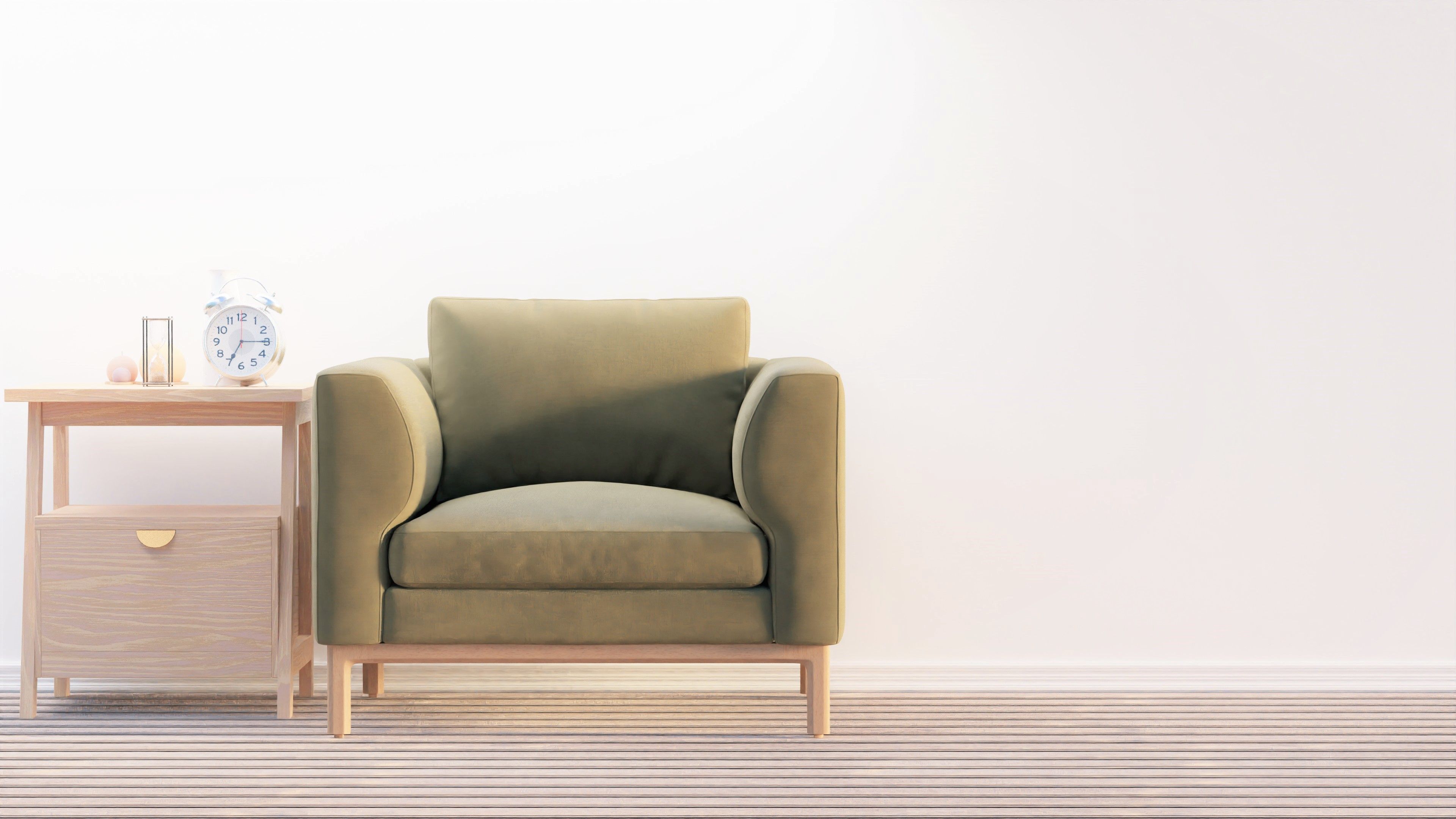 Wooden Table beside a Sofa · Free Stock Photo