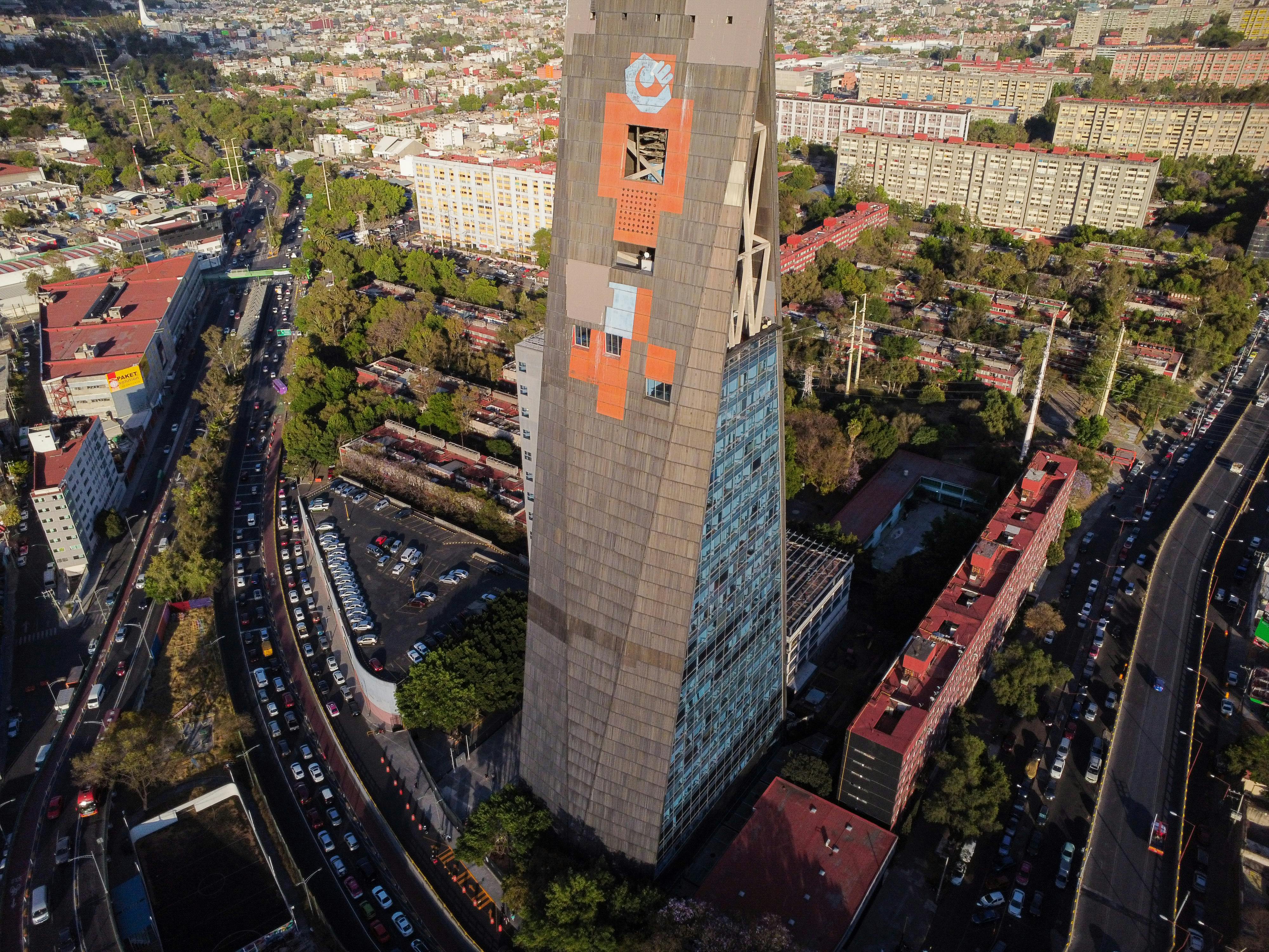 Aerial View of Torre Insignia Skyscraper in Mexico City · Free Stock Photo