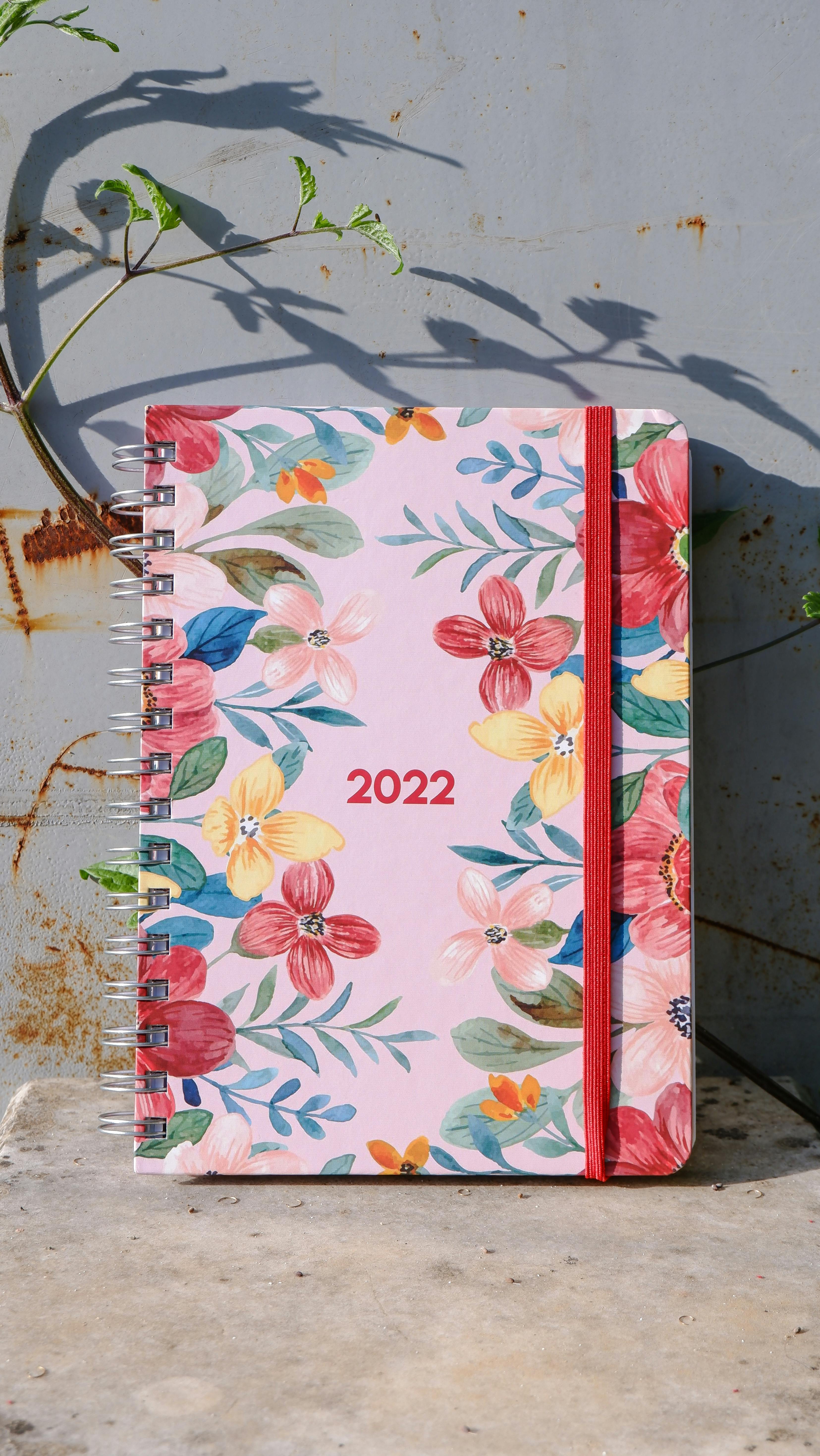 Floral Design Notebook Planner · Free Stock Photo