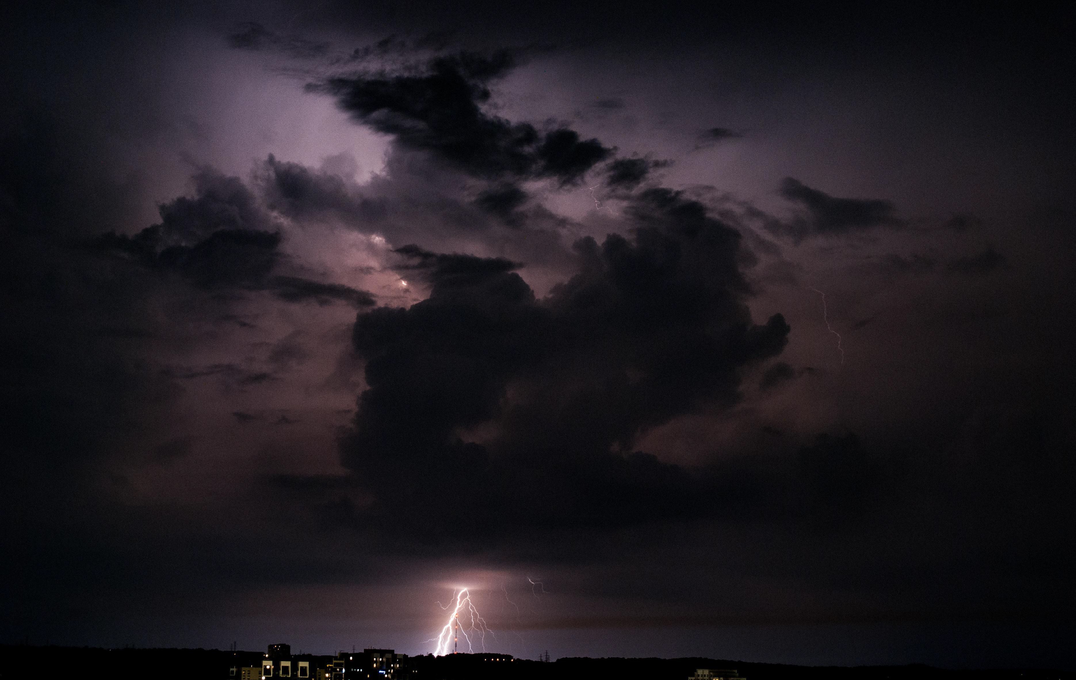 Thunderstorm During Night Time · Free Stock Photo