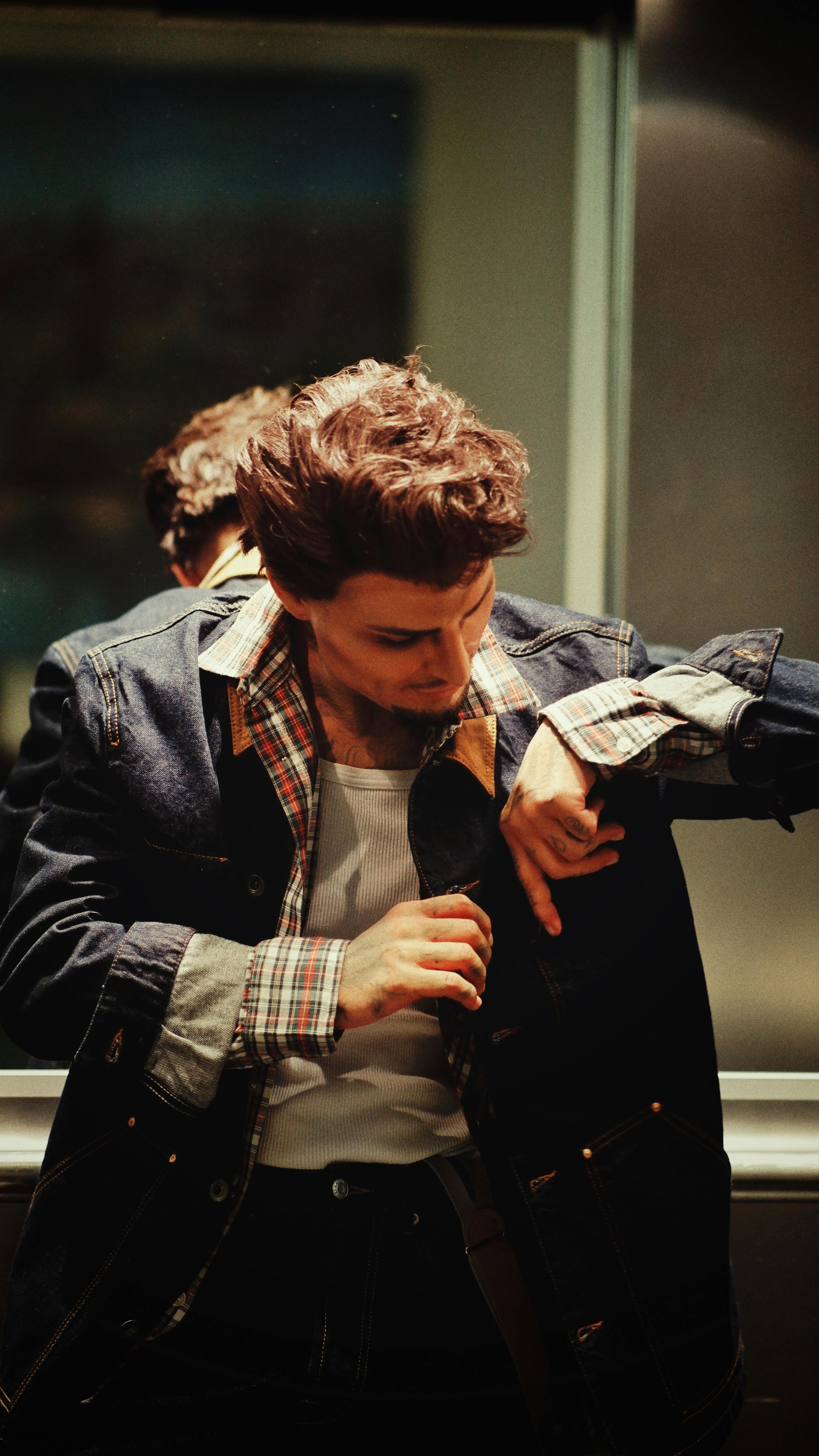 Two Fashion Models Posing Together in Black Clothes · Free Stock Photo