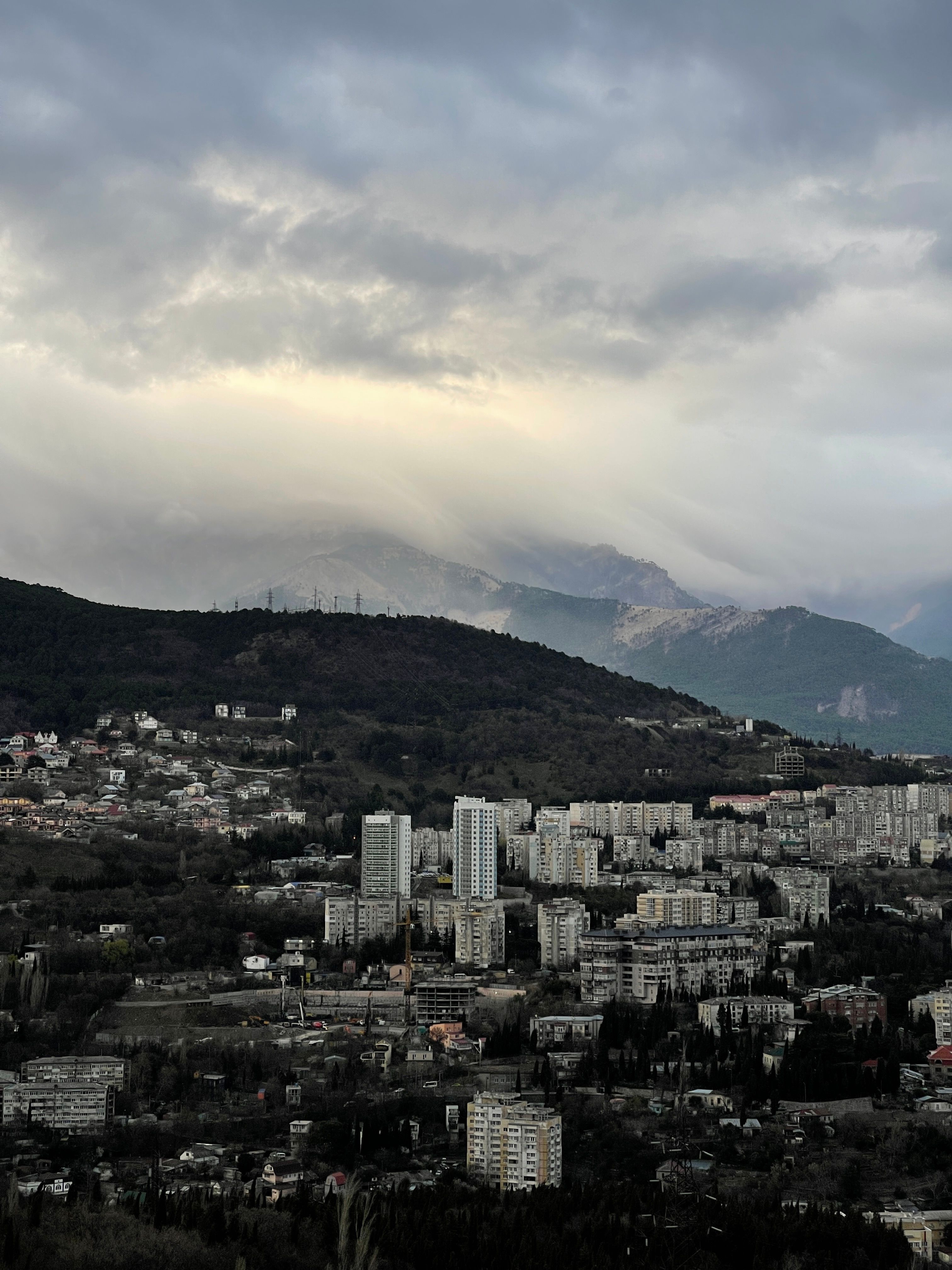 Aerial Photography of City Skyline Under White Clouds · Free Stock Photo
