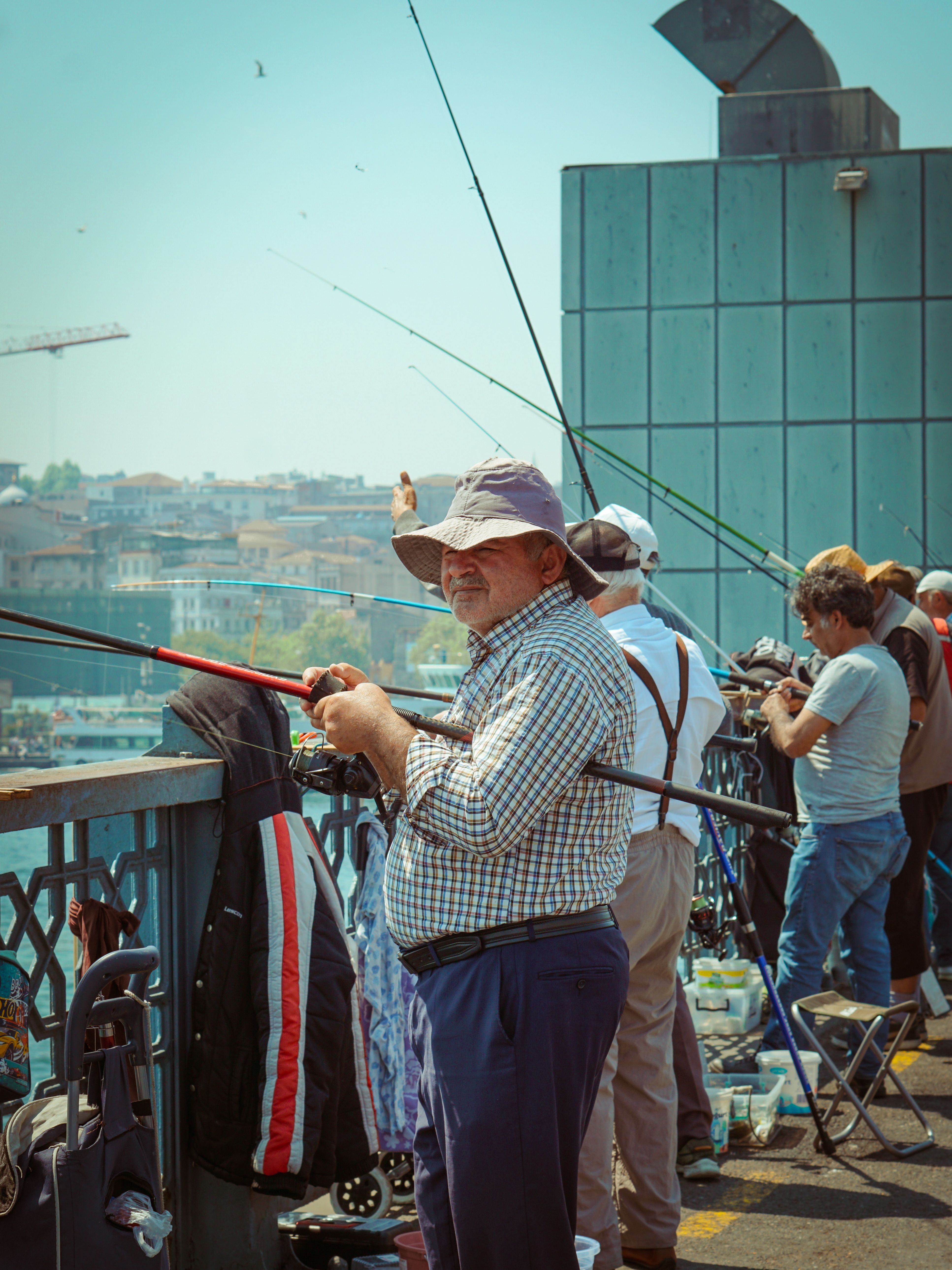 People Fishing on the Bridge · Free Stock Photo