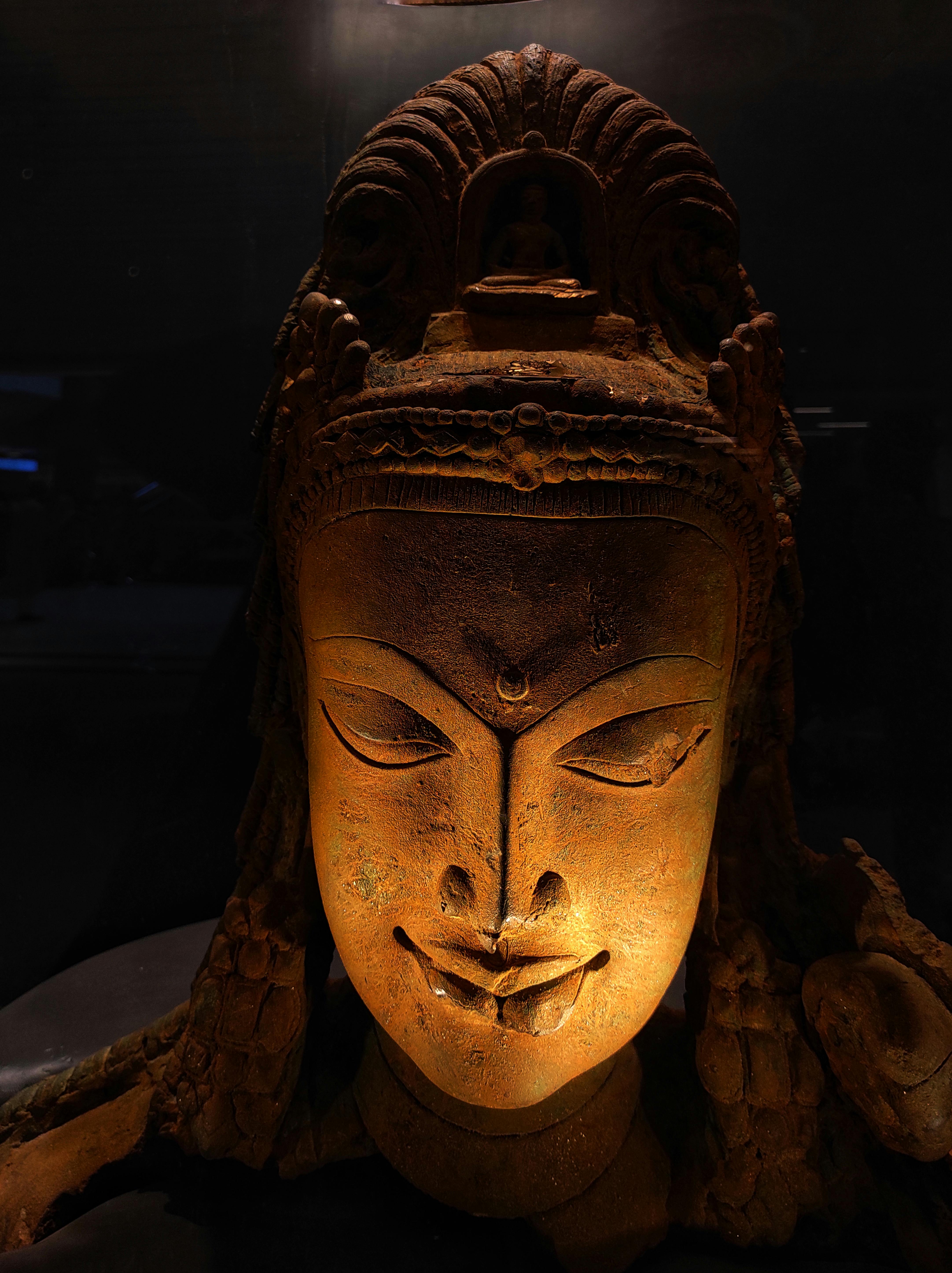 Clay Face of Buddha Statue · Free Stock Photo
