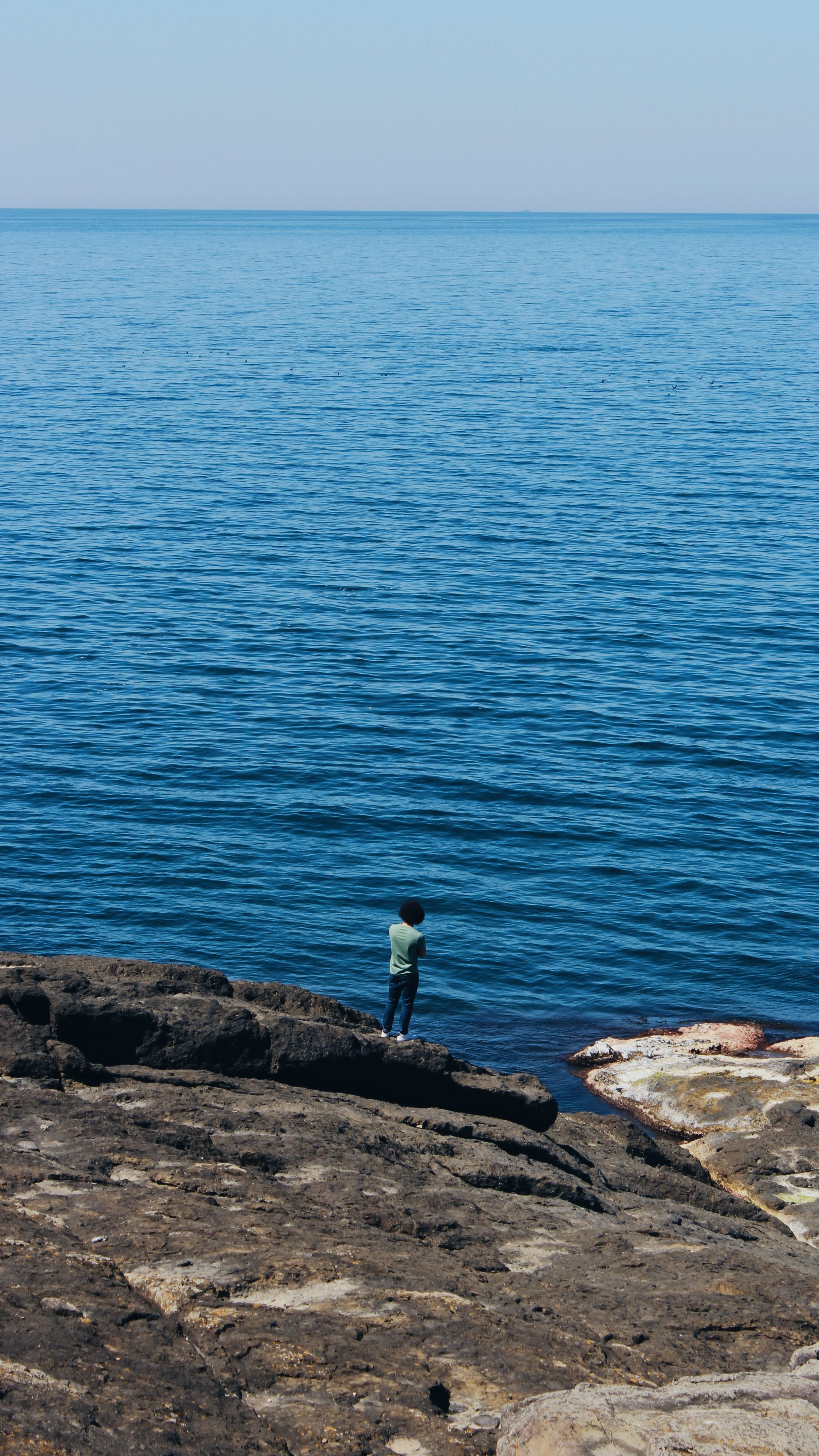 Man Standing Near Blue Sea · Free Stock Photo