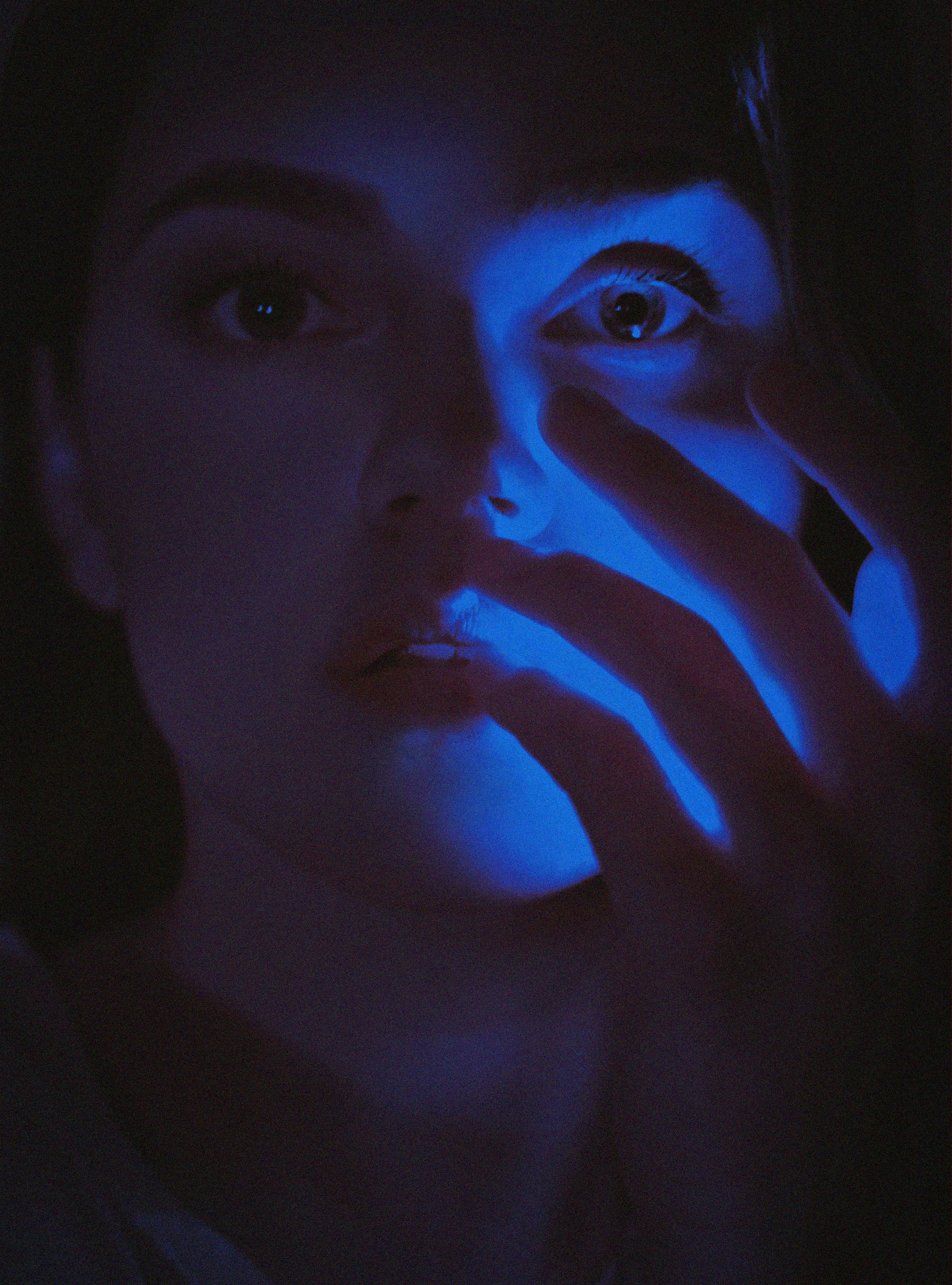 Close-up Photo of Woman's Illuminated Face · Free Stock Photo