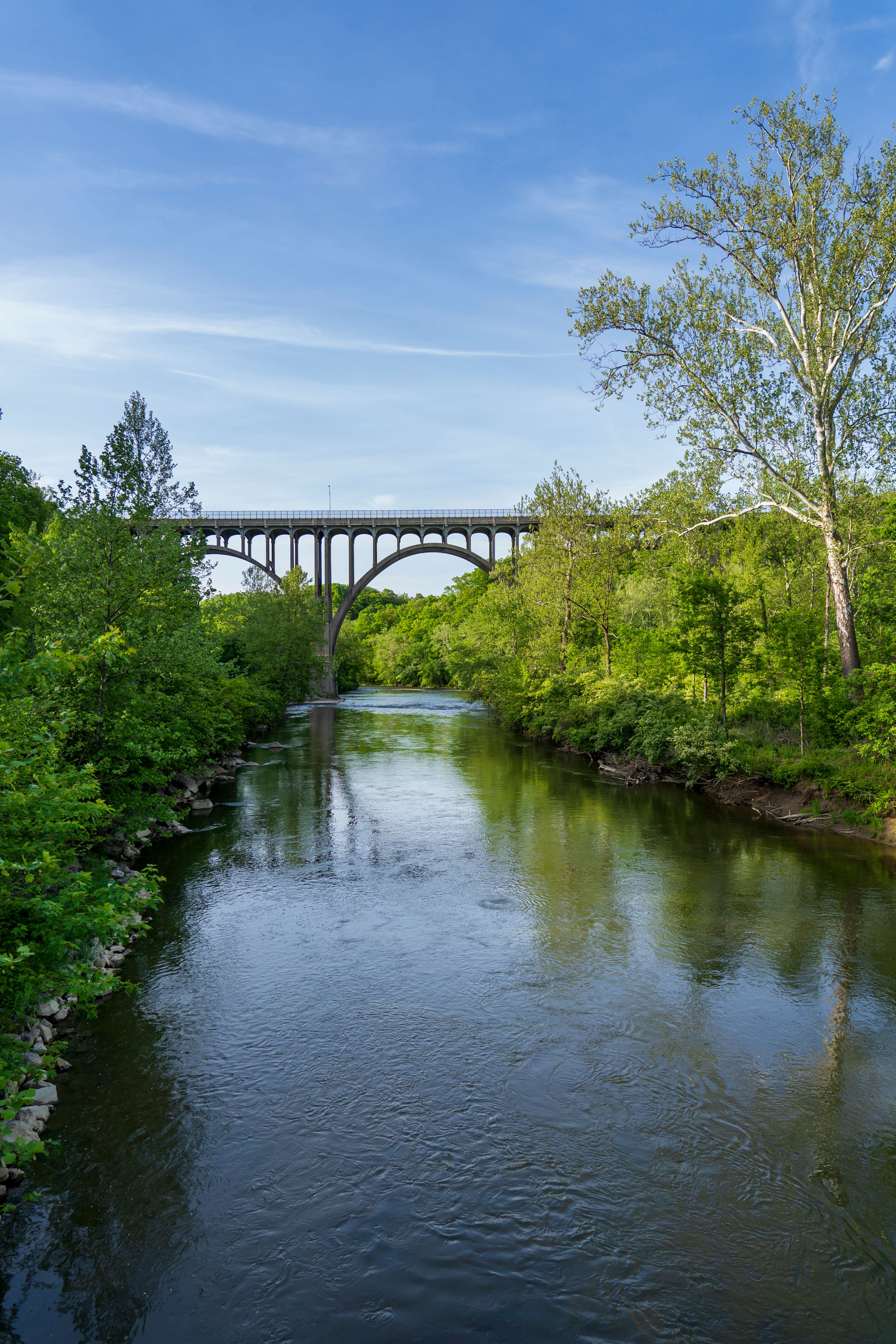 A River Under the Metal Bridge · Free Stock Photo