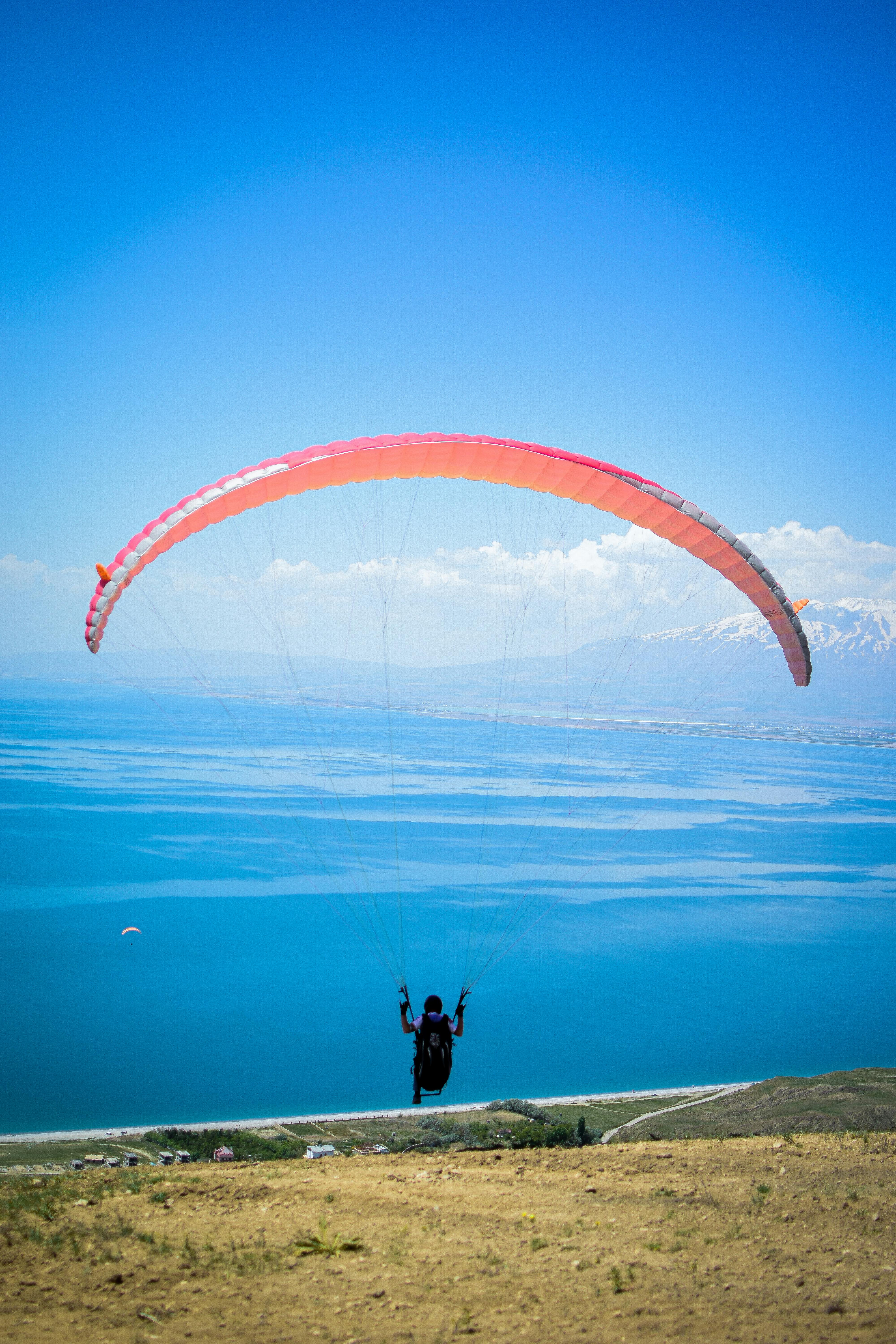 Person Paragliding in Seaside · Free Stock Photo
