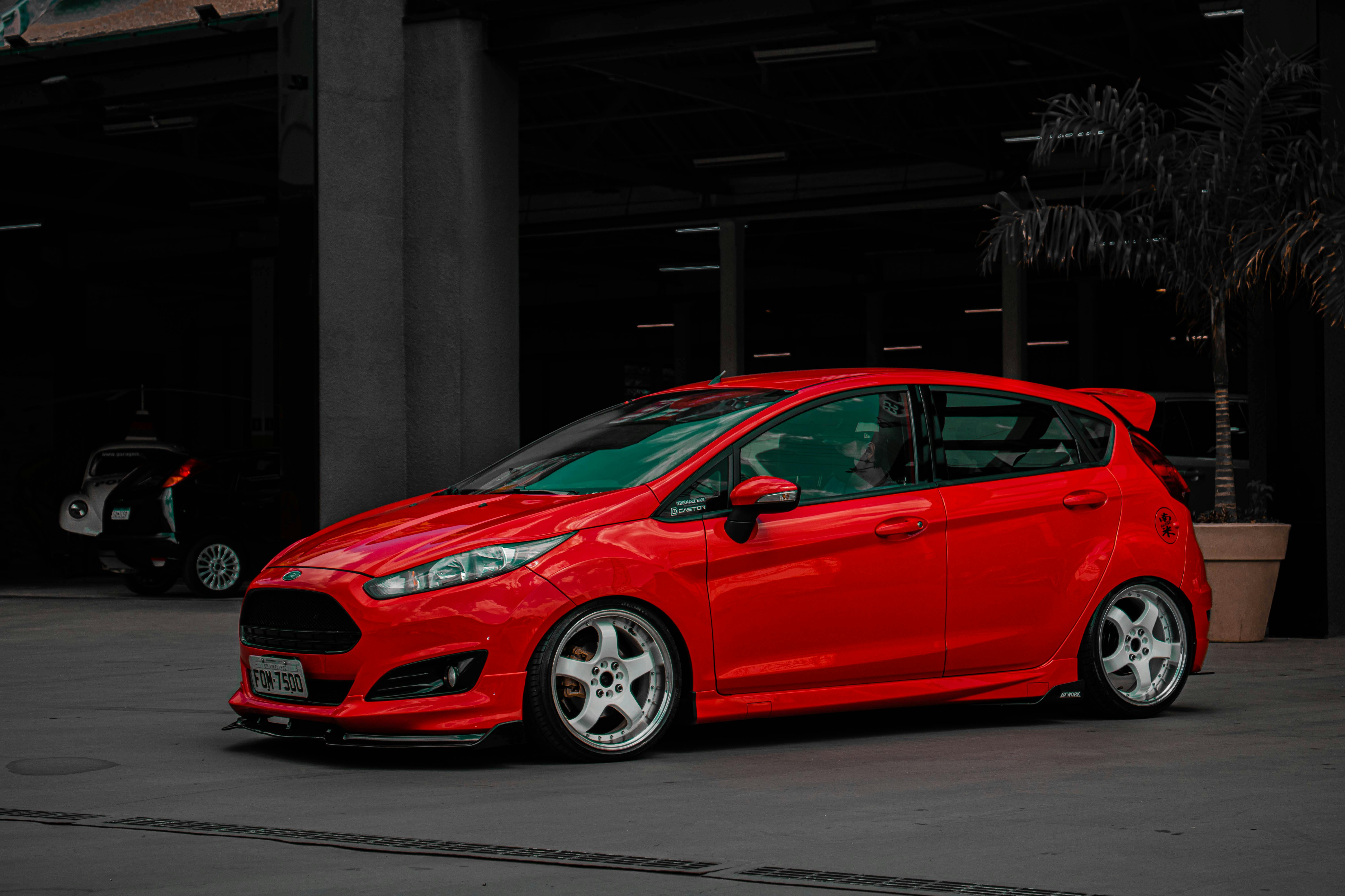 A Parked Red Ford Fiesta · Free Stock Photo