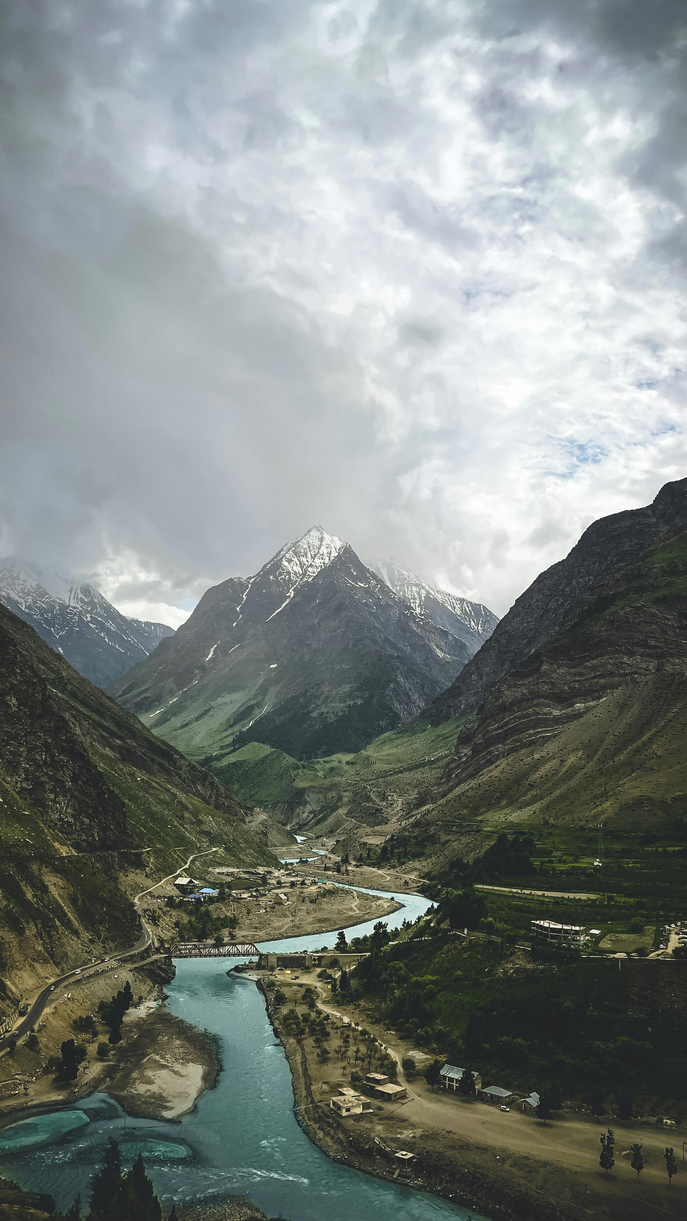 Aerial Photography of River between Mountains · Free Stock Photo