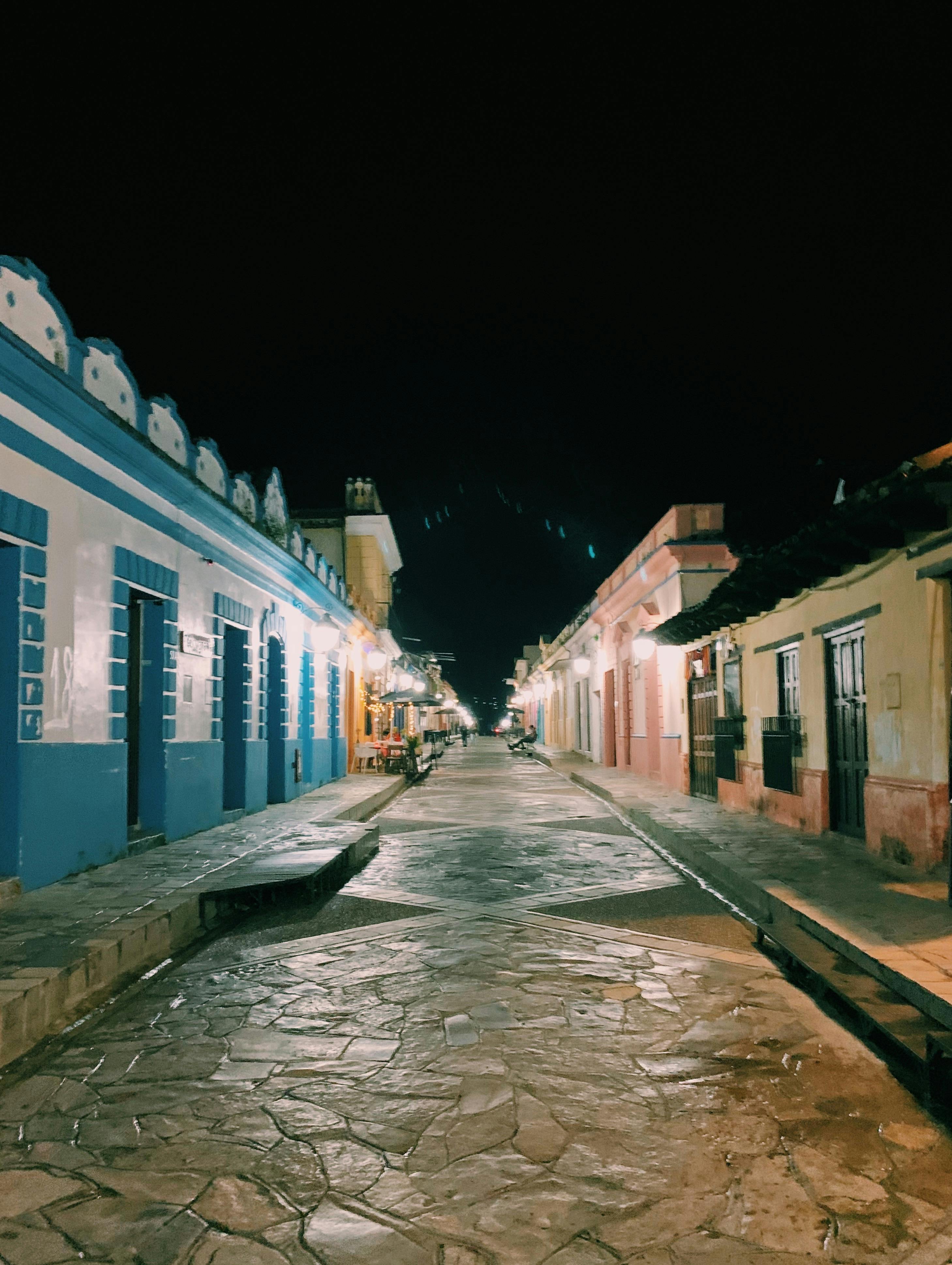 Photo of an Alley at Night · Free Stock Photo