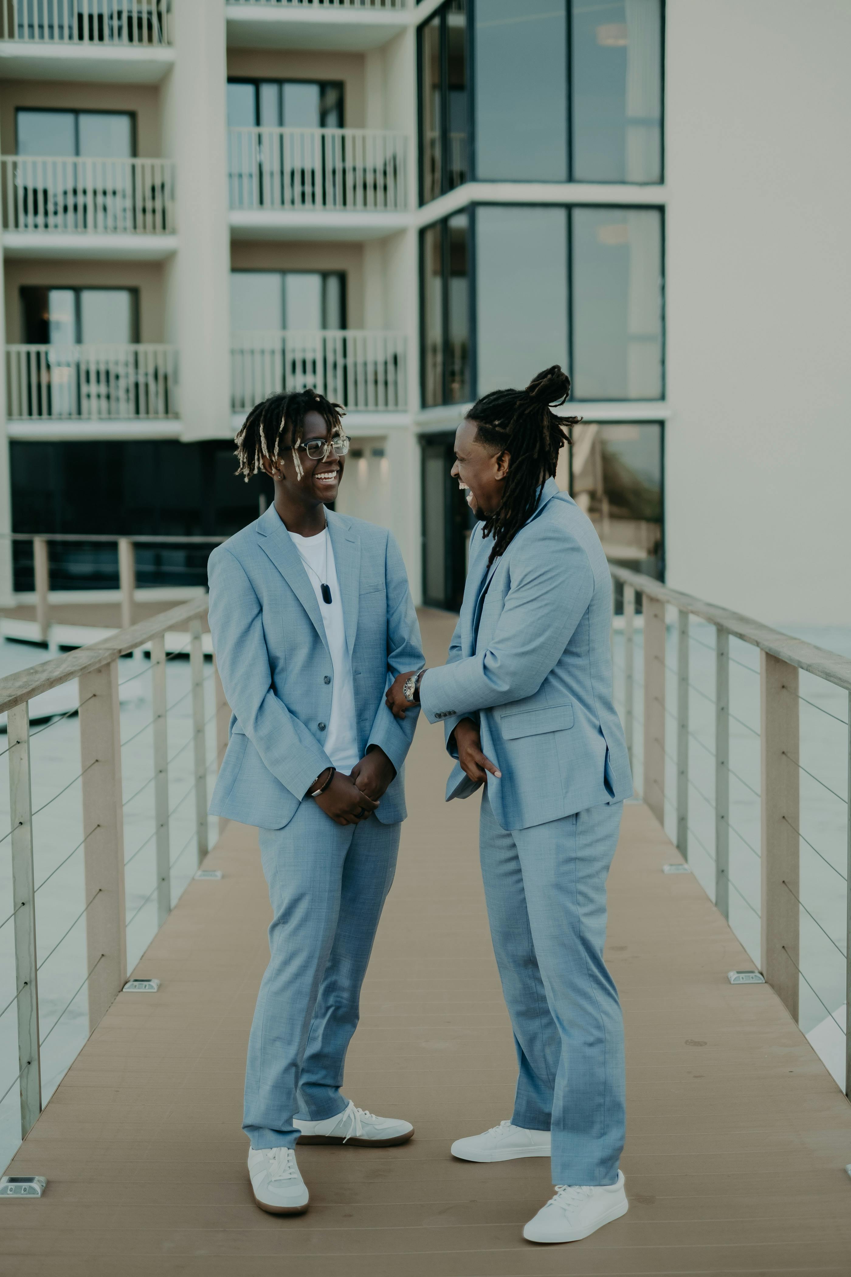 Models in Matching Suits · Free Stock Photo