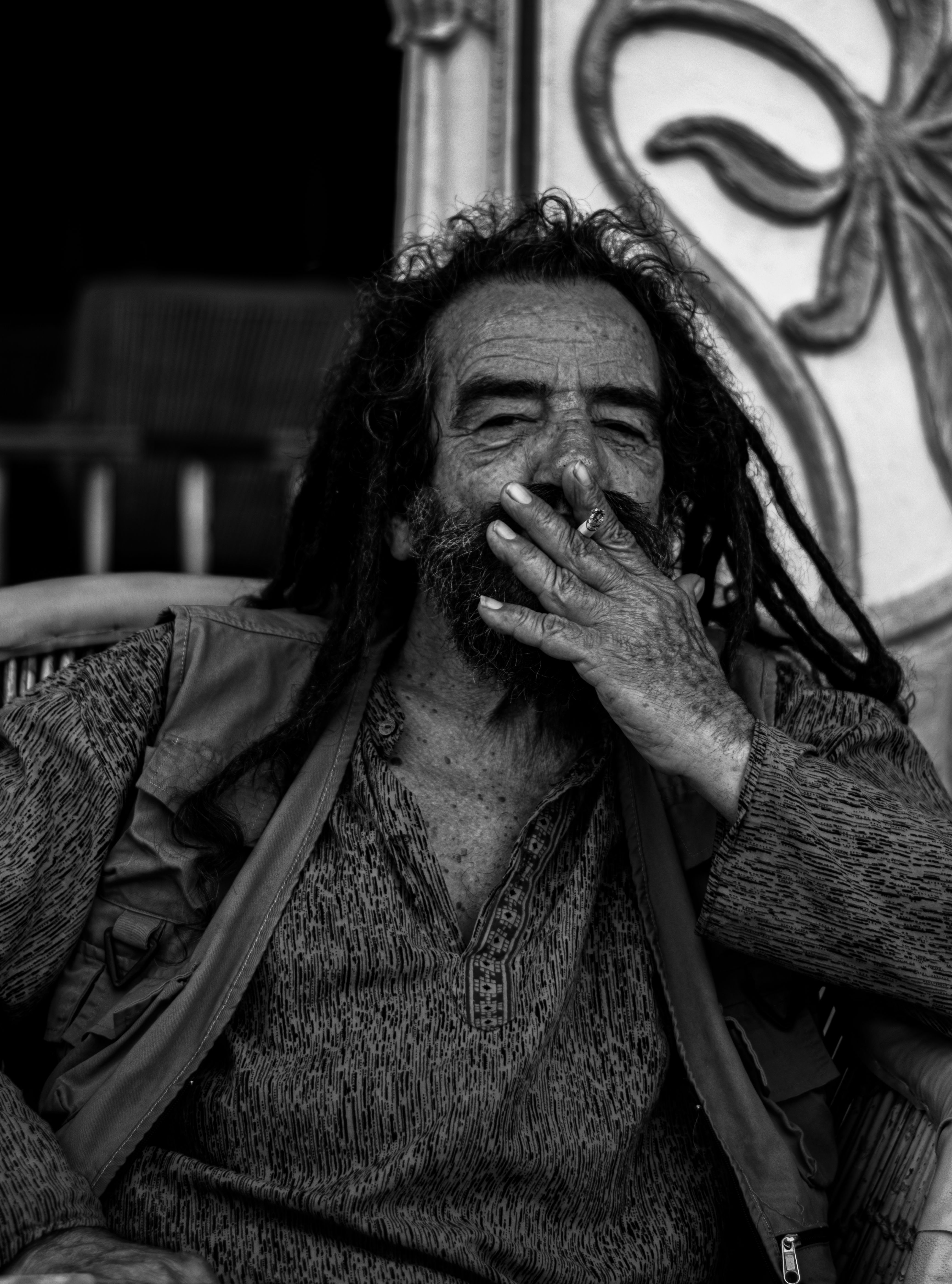 Worried Man Smoking Cigarette · Free Stock Photo