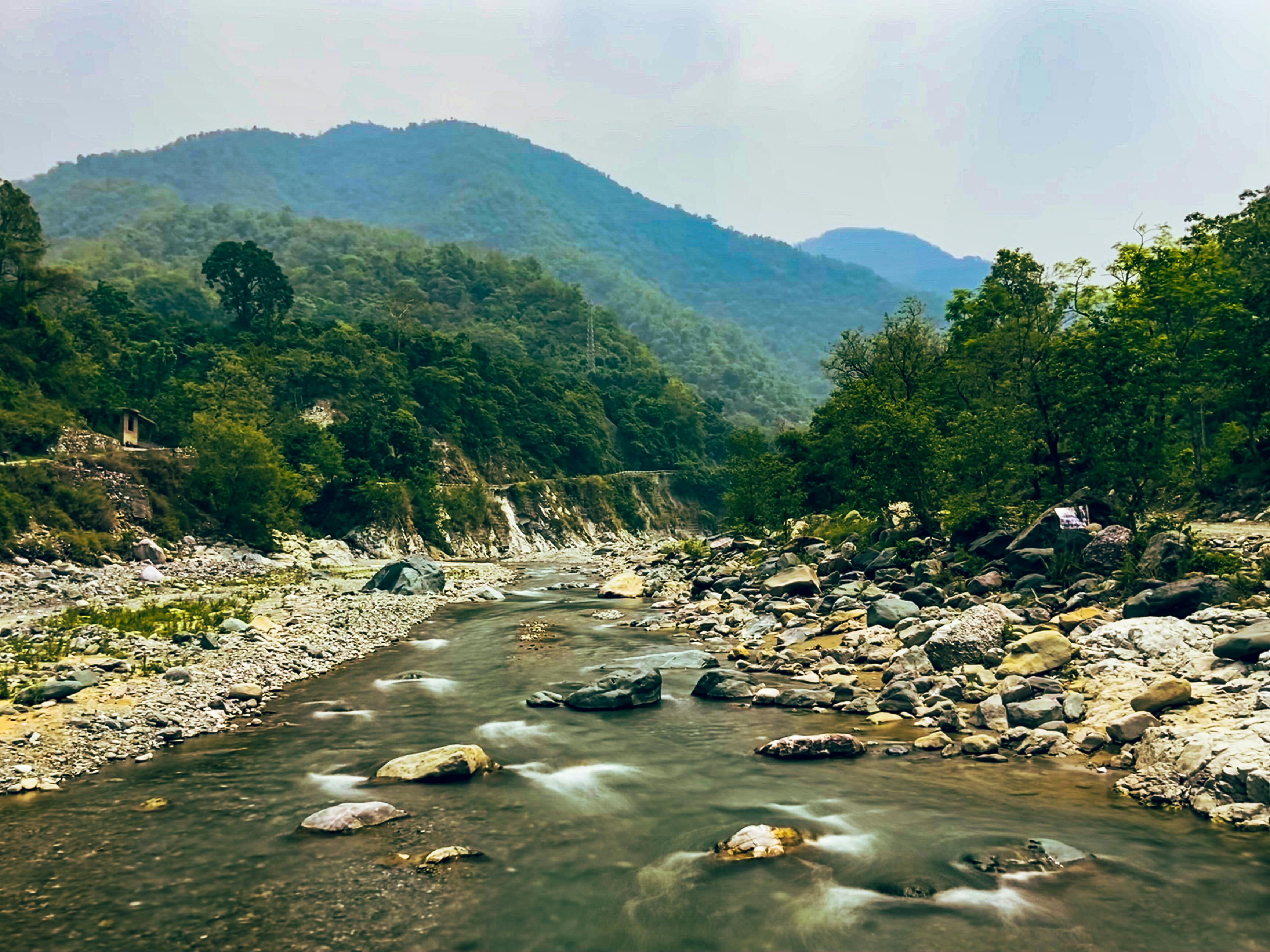 Rocks and Boulders in a Shallow River · Free Stock Photo